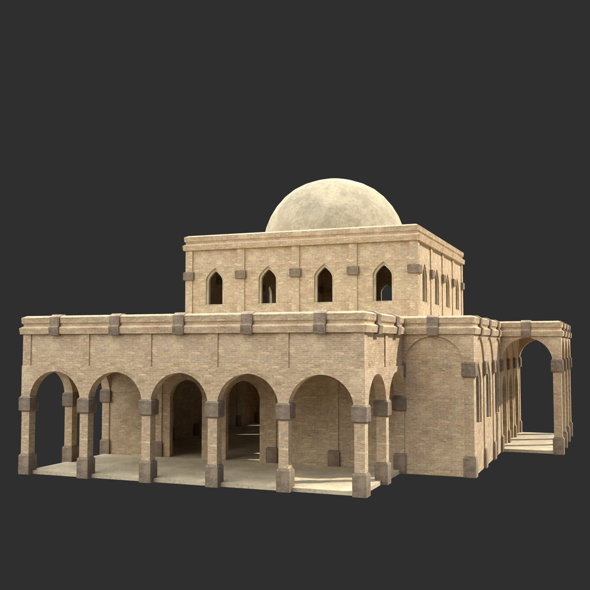 Arab Temple Church Desert Collection - 3D Model by Enterables