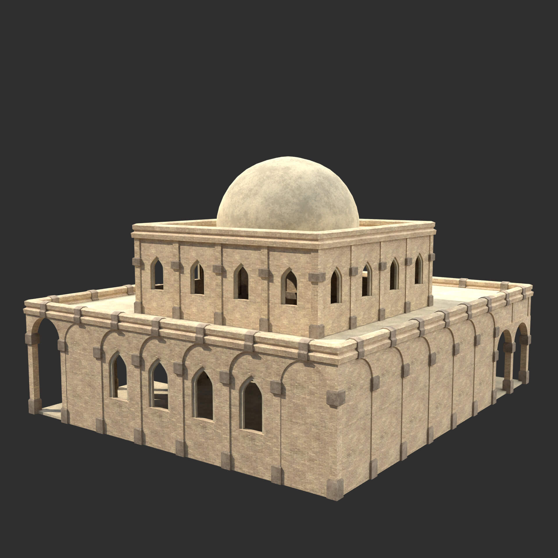Arab Temple Church Desert Collection - 3D Model by Enterables