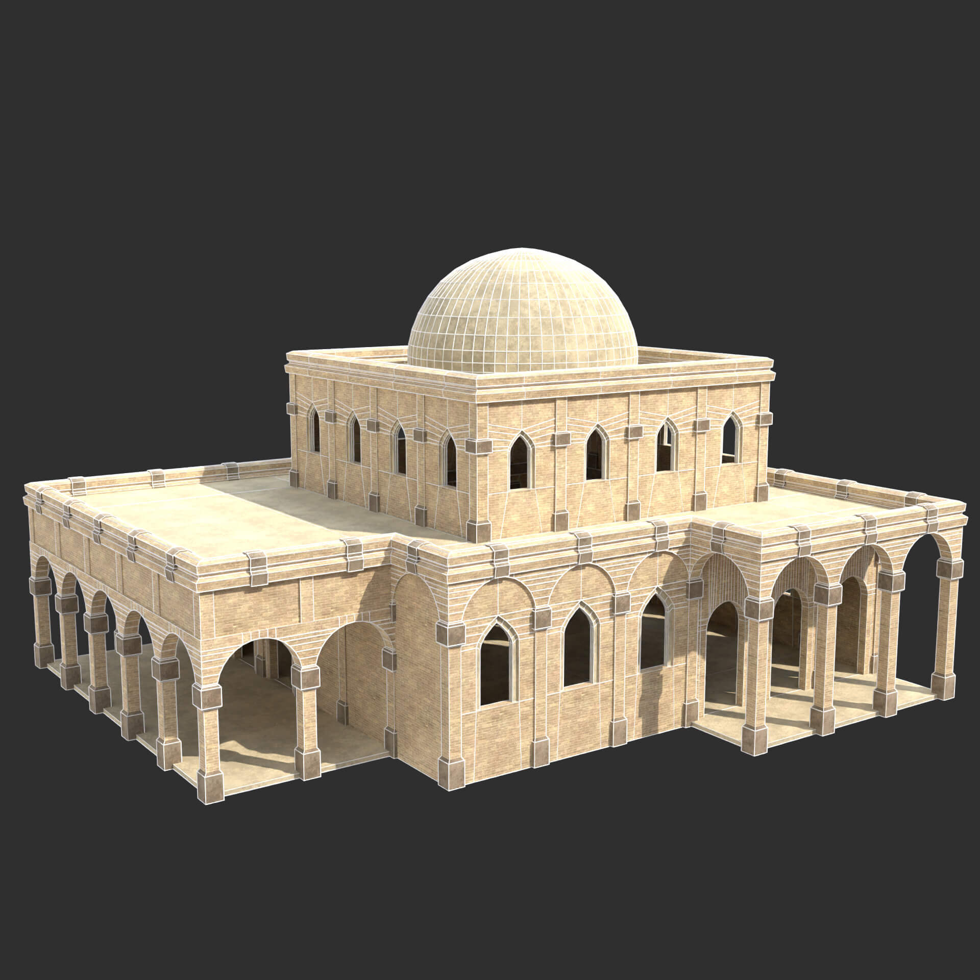 Arab Temple Church Desert Collection - 3D Model by Enterables