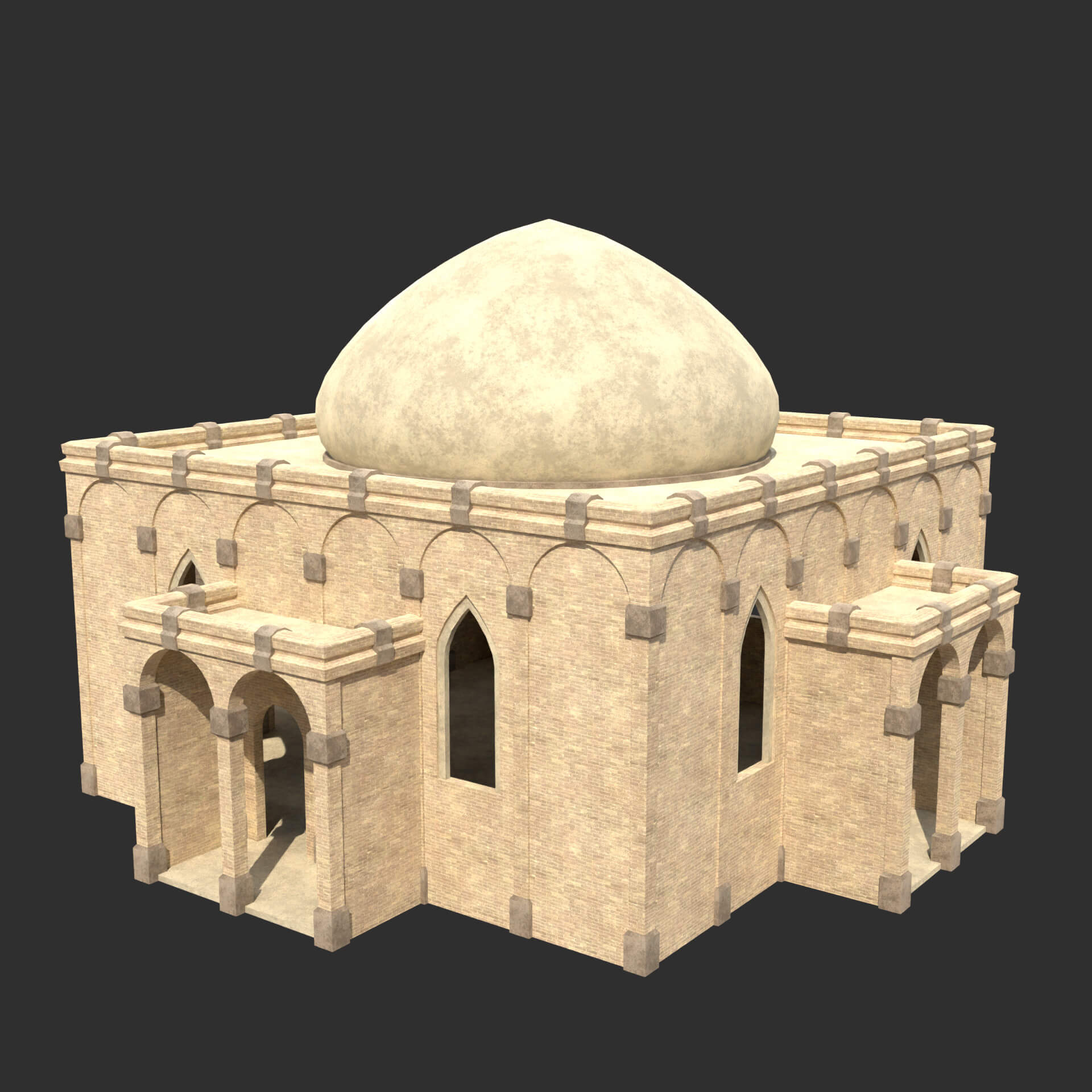 Arab Temple Church Desert Collection - 3D Model by Enterables