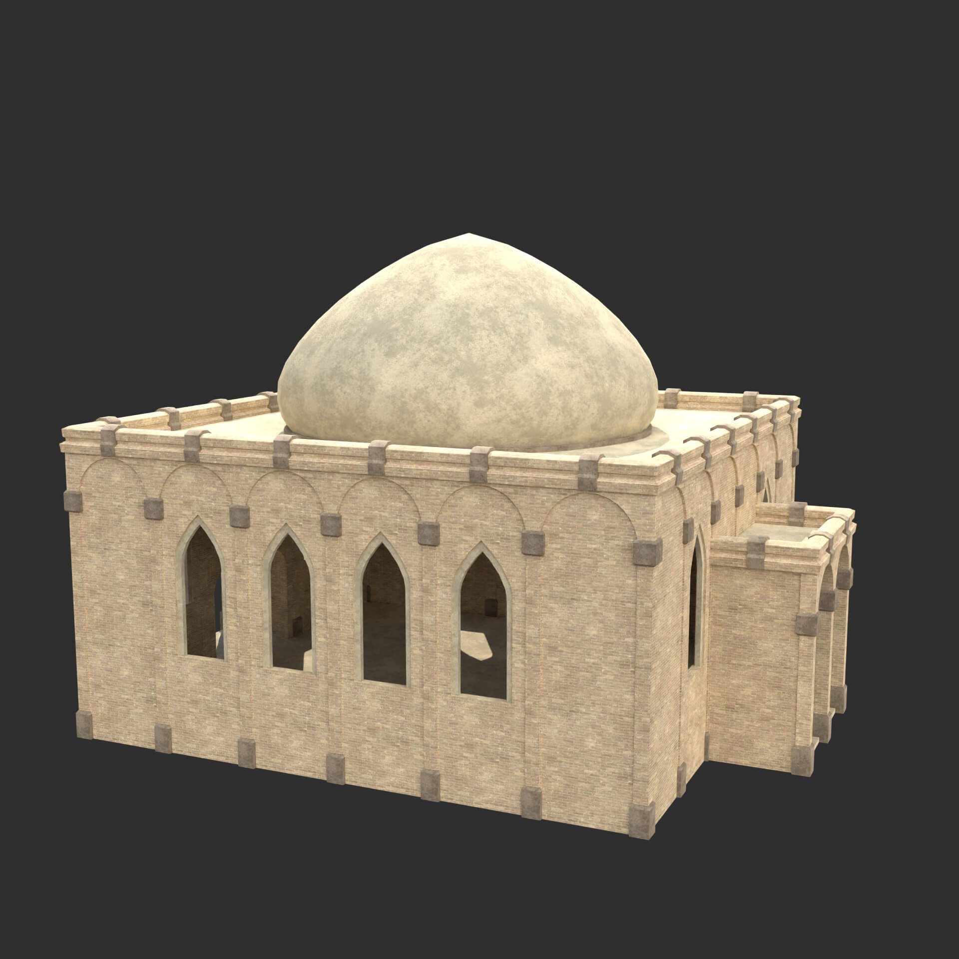 Arab Temple Church Desert Collection - 3D Model by Enterables