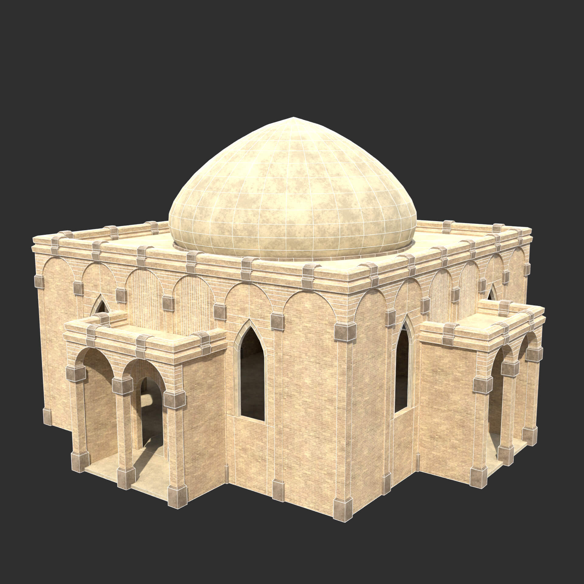 Arab Temple Church Desert Collection - 3D Model by Enterables