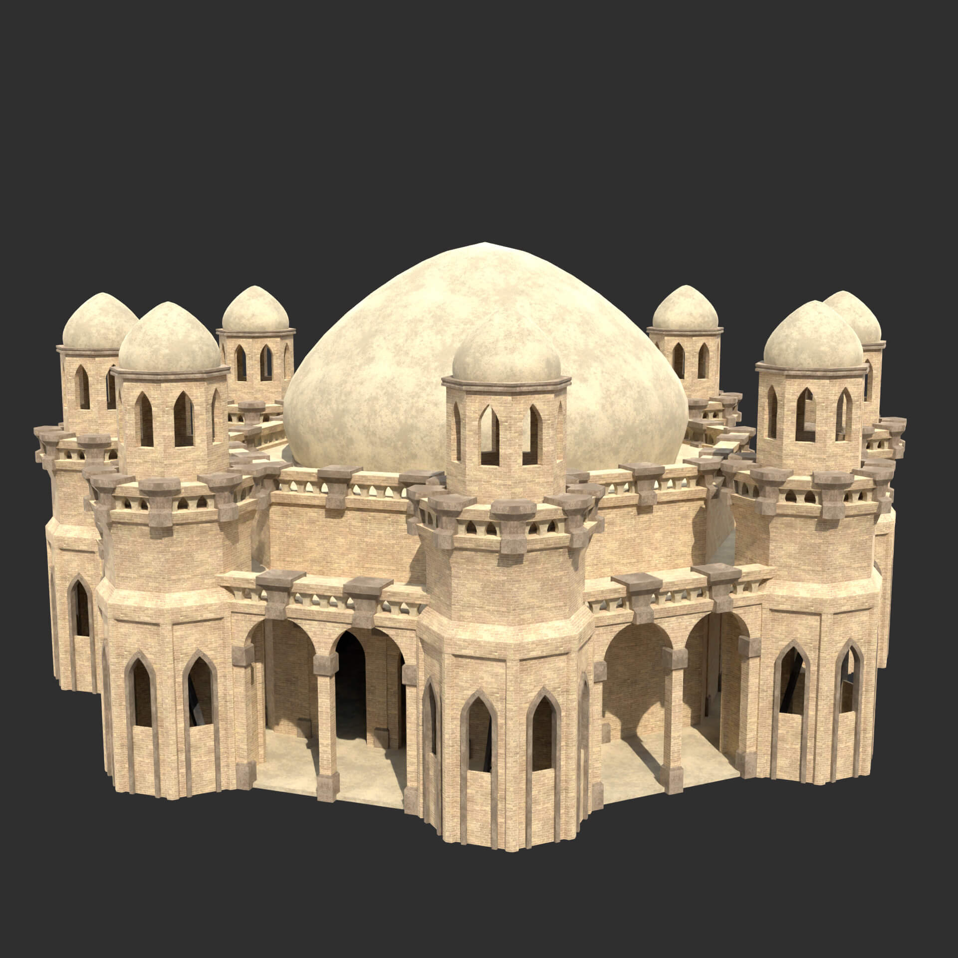 Arab Temple Church Desert Collection - 3D Model by Enterables