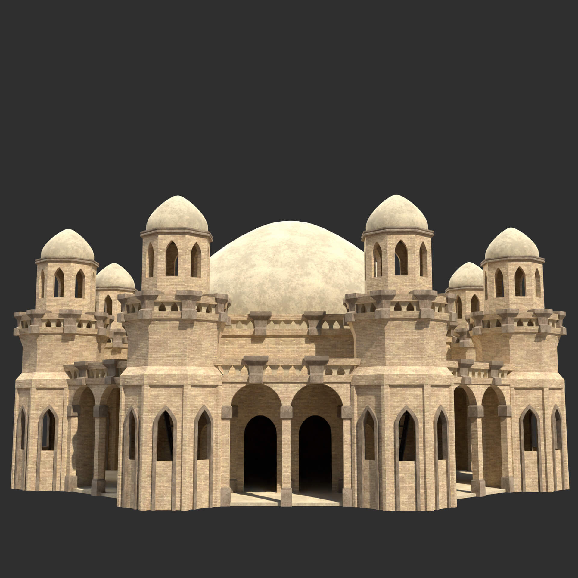 Arab Temple Church Desert Collection - 3D Model by Enterables