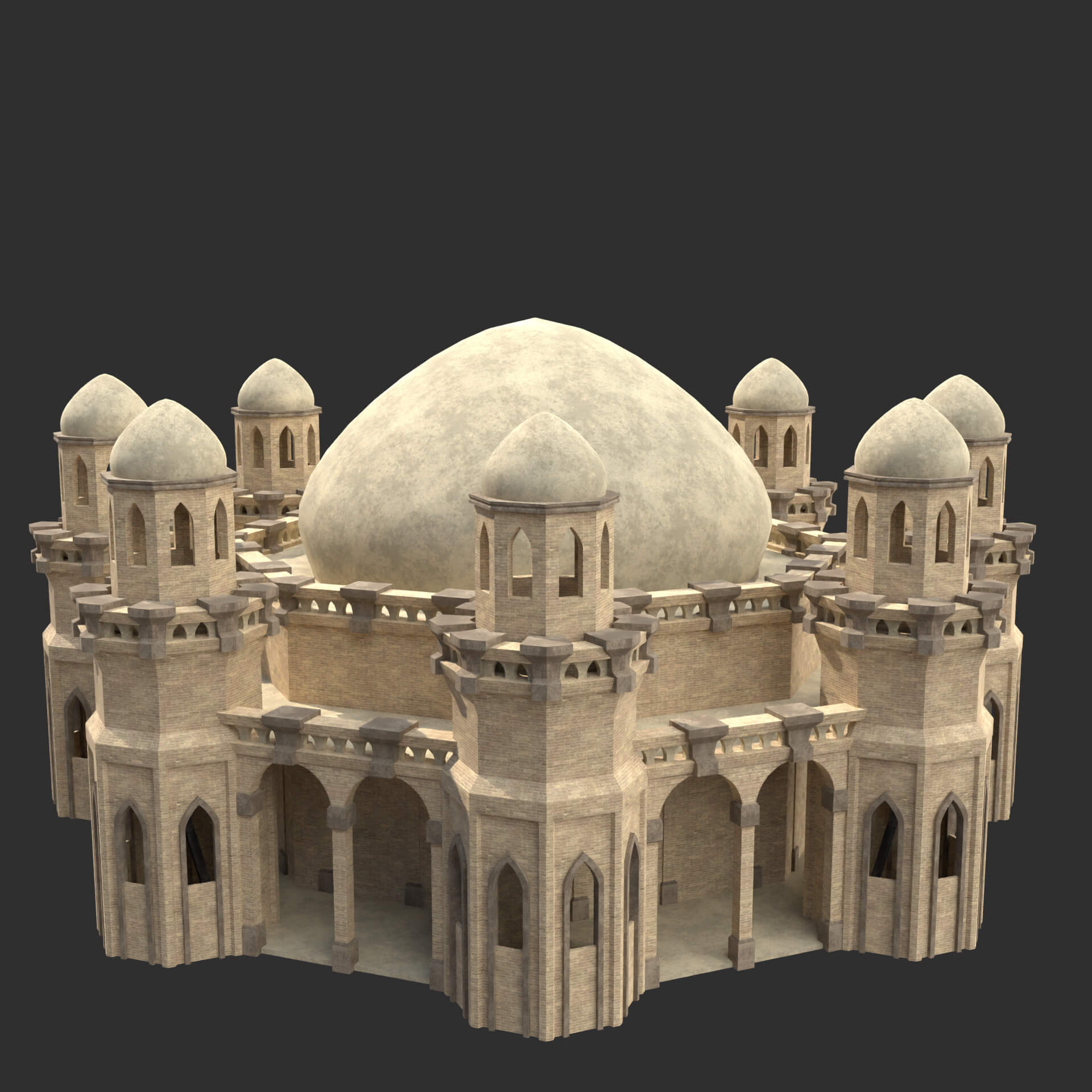 Arab Temple Church Desert Collection - 3D Model by Enterables