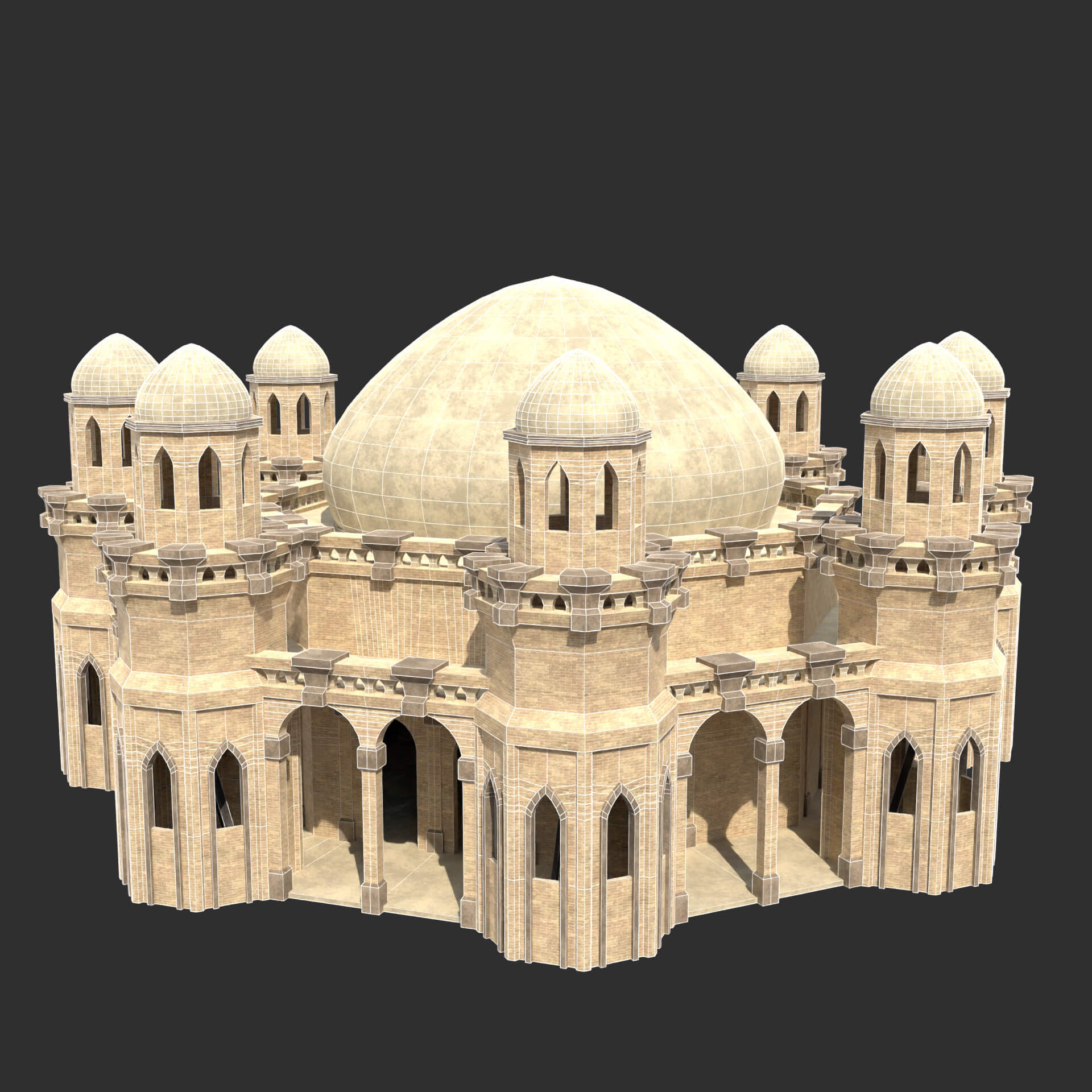 Arab Temple Church Desert Collection - 3D Model by Enterables