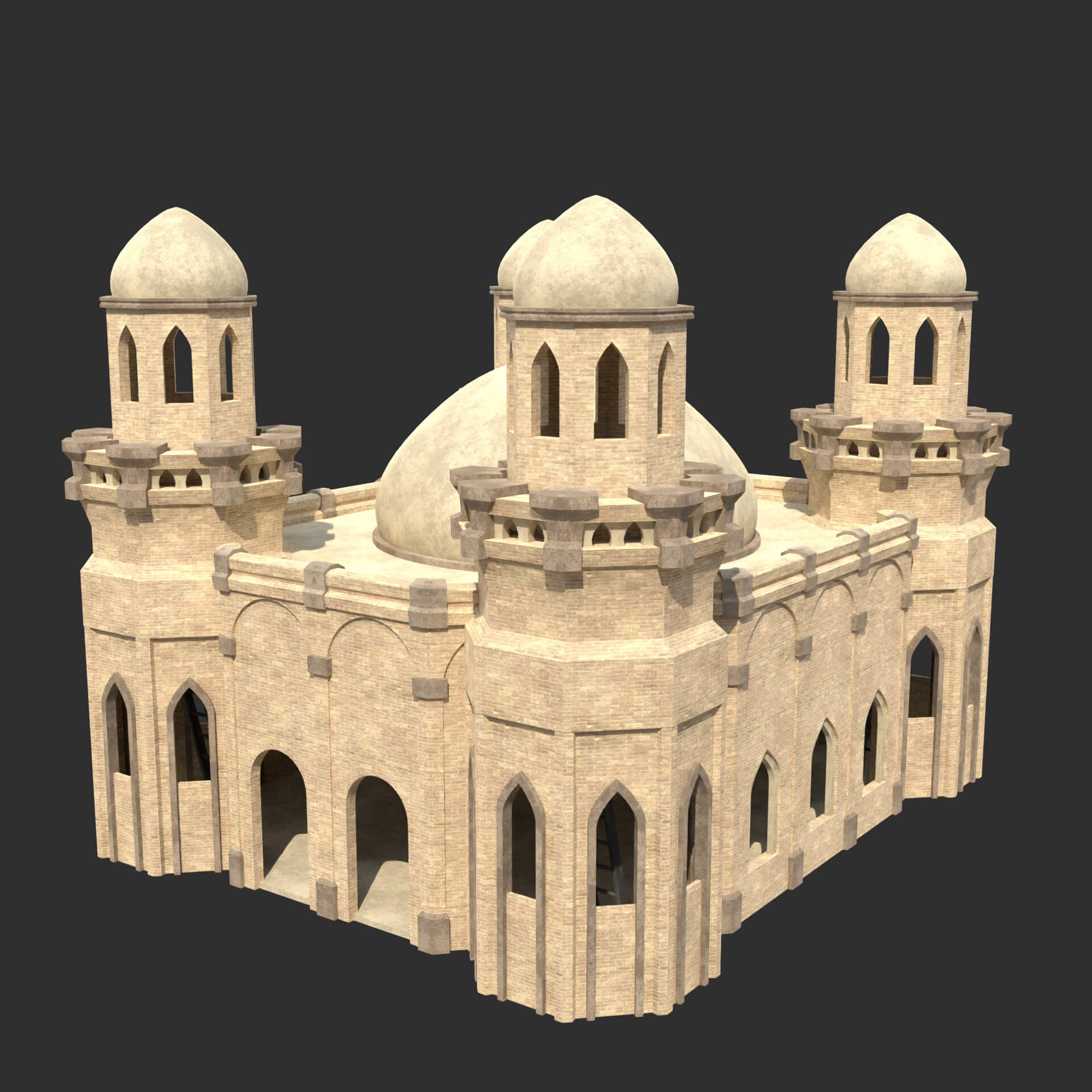 Arab Temple Church Desert Collection - 3D Model by Enterables