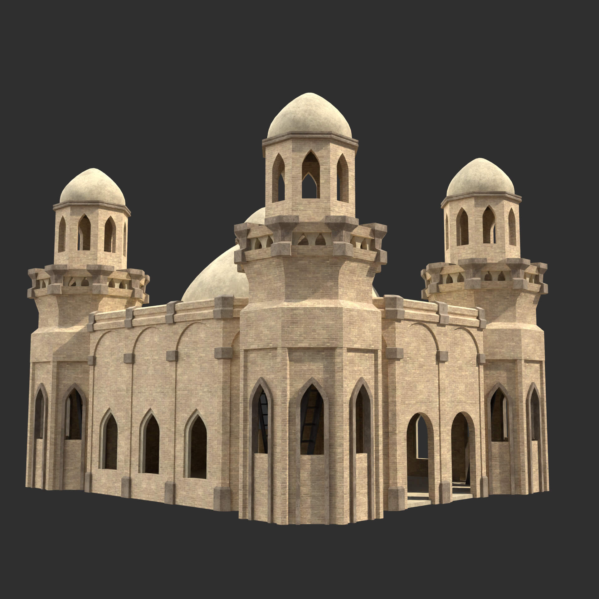 Arab Temple Church Desert Collection - 3D Model by Enterables