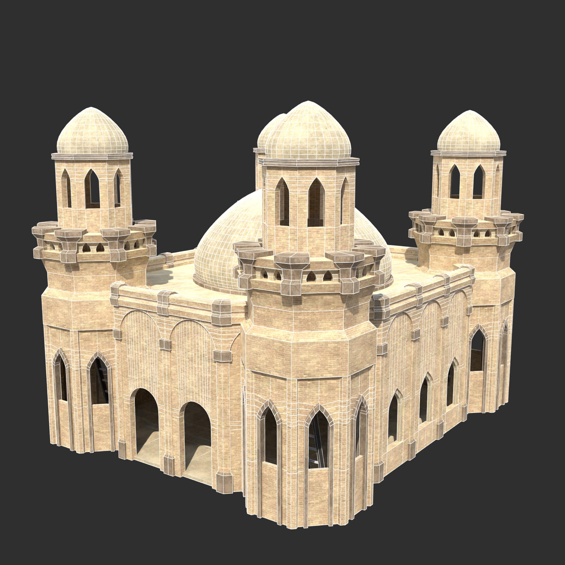 Arab Temple Church Desert Collection - 3D Model by Enterables