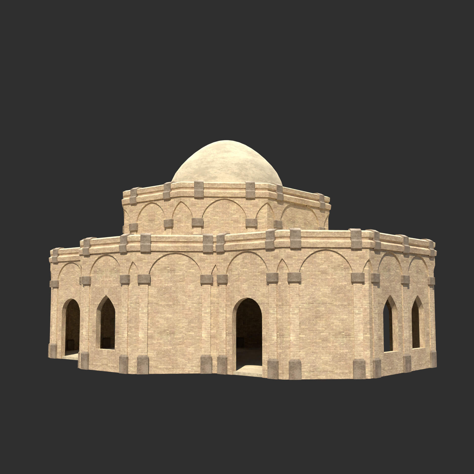 Arab Temple Church Desert Collection - 3D Model by Enterables