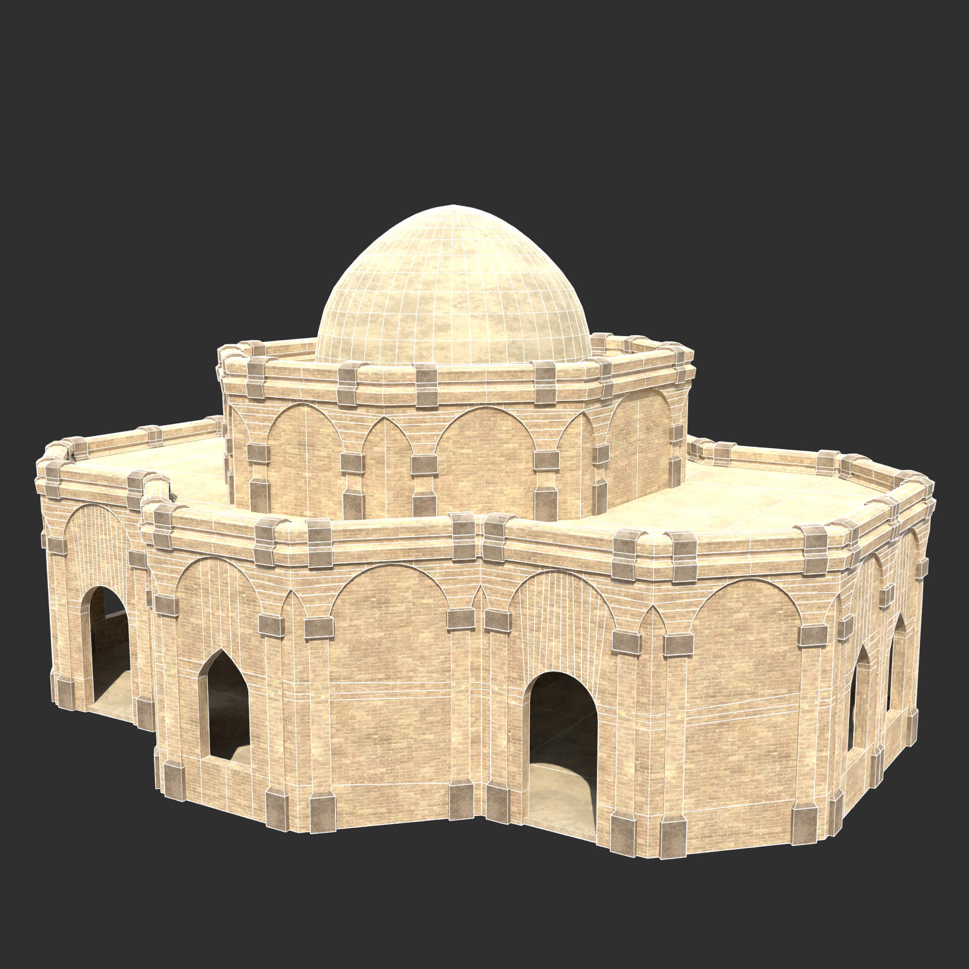Arab Temple Church Desert Collection - 3D Model by Enterables