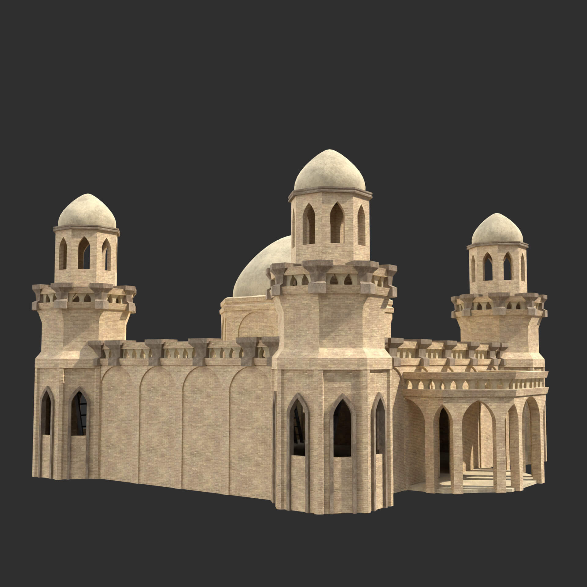 Arab Temple Church Desert Collection - 3D Model by Enterables