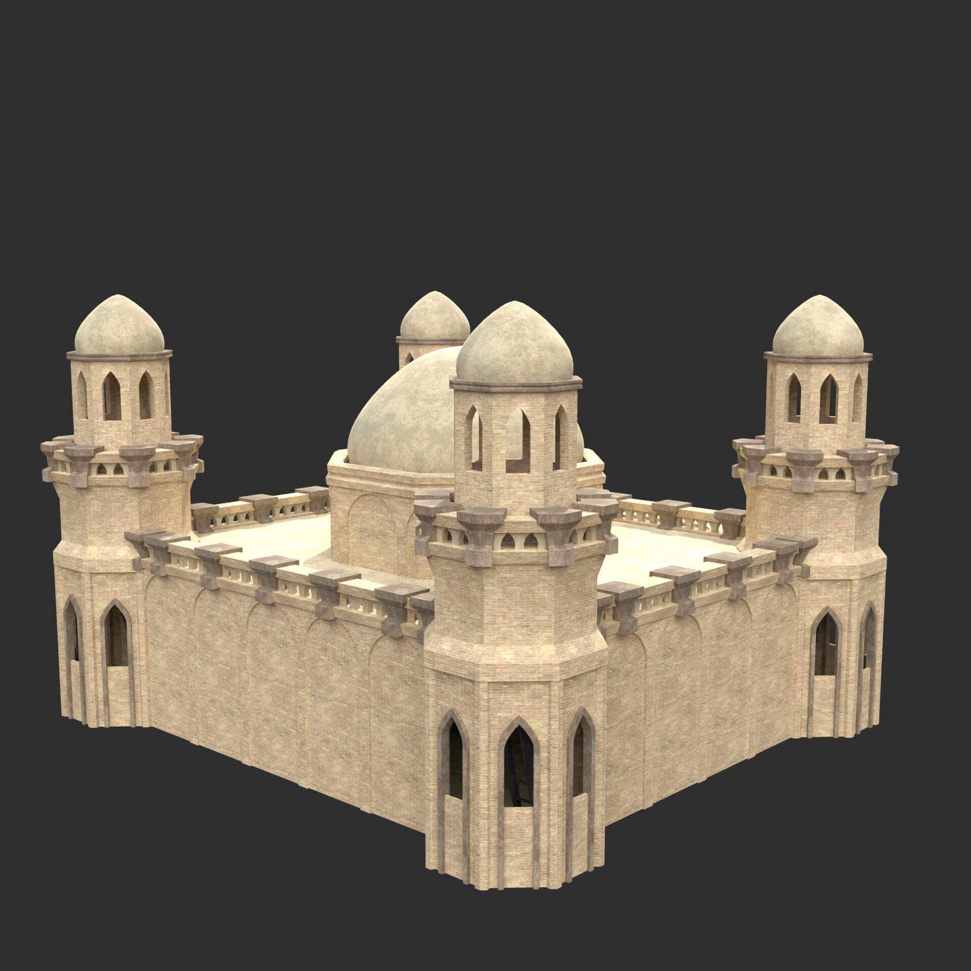 Arab Temple Church Desert Collection - 3D Model by Enterables