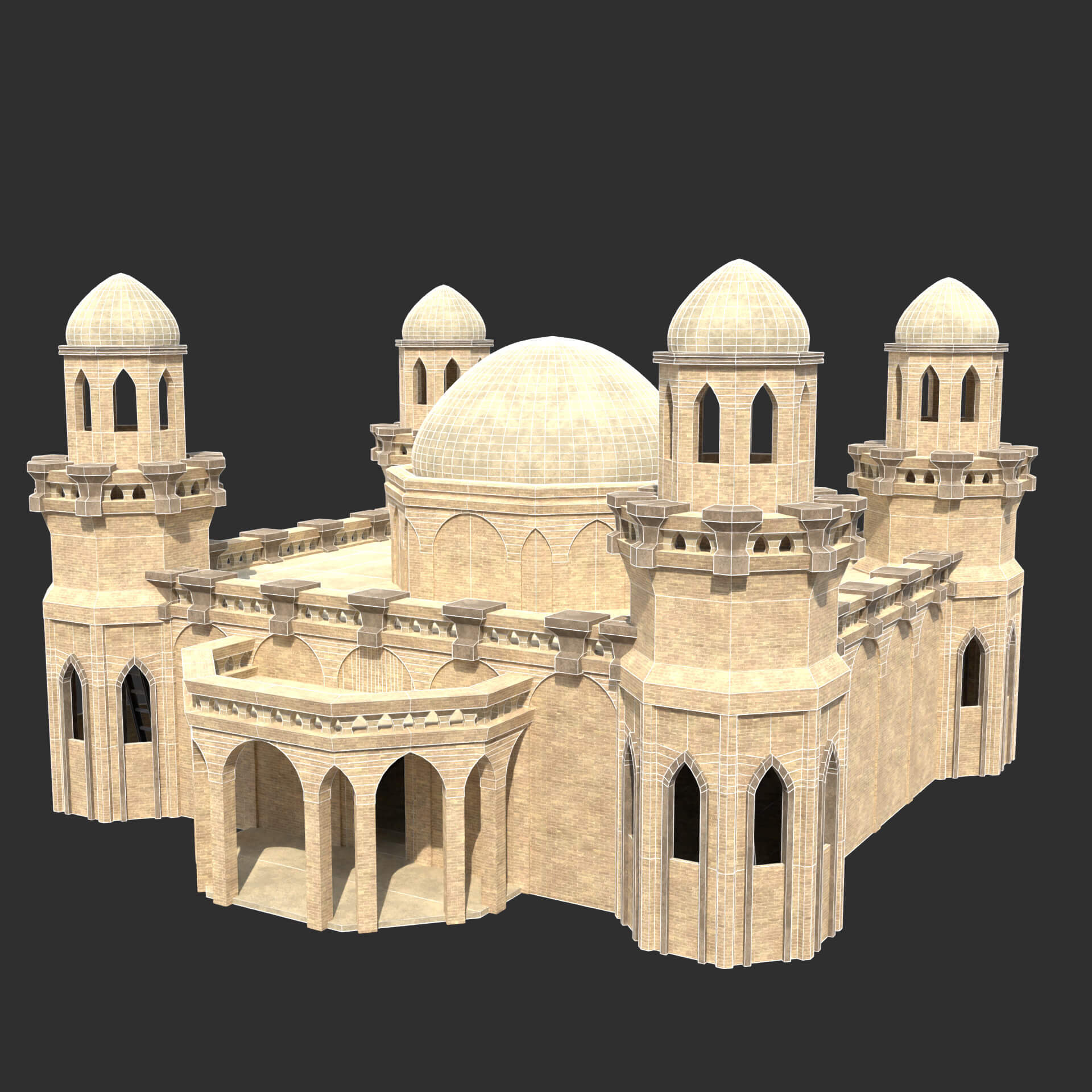 Arab Temple Church Desert Collection - 3D Model by Enterables