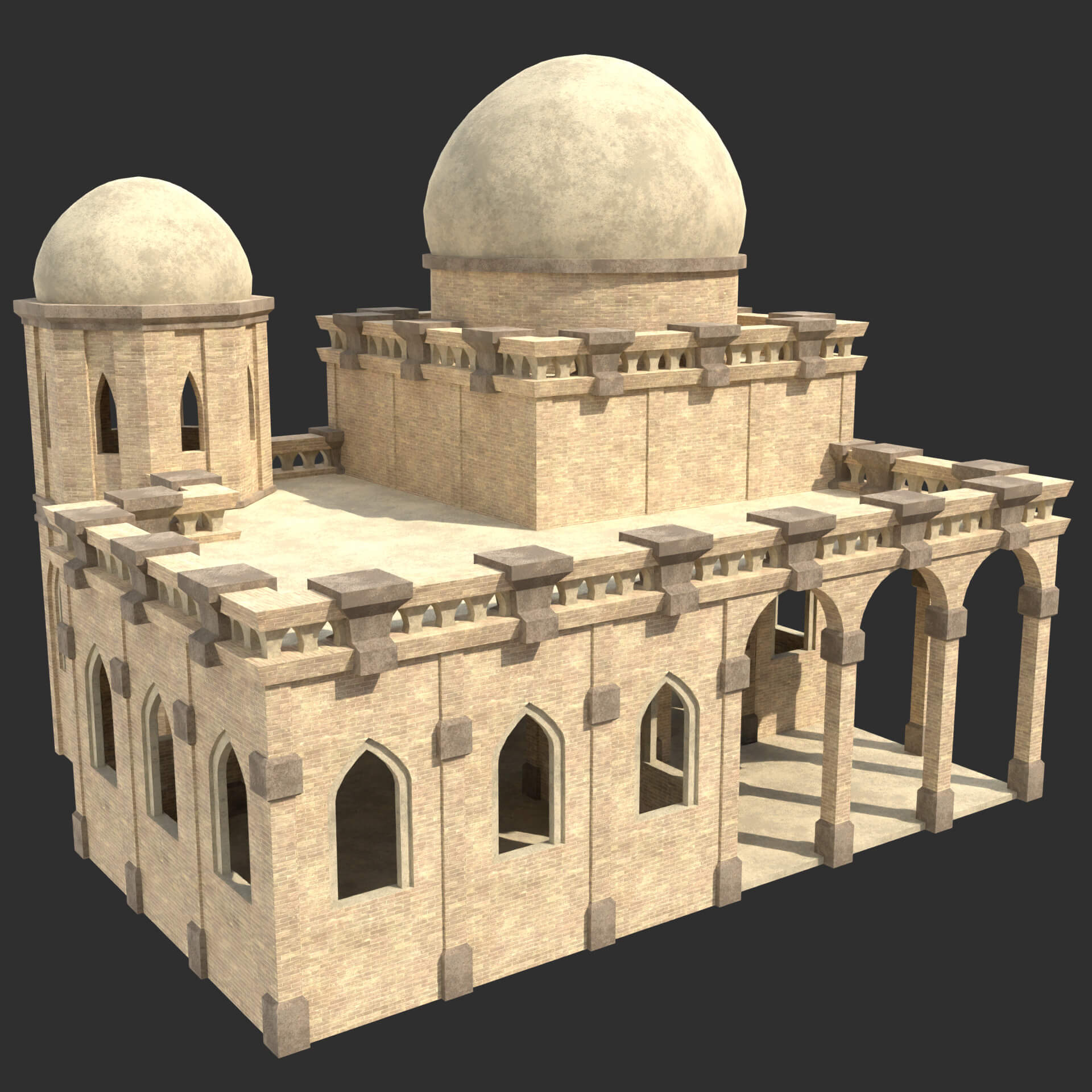 Arab Temple Church Desert Collection - 3D Model by Enterables