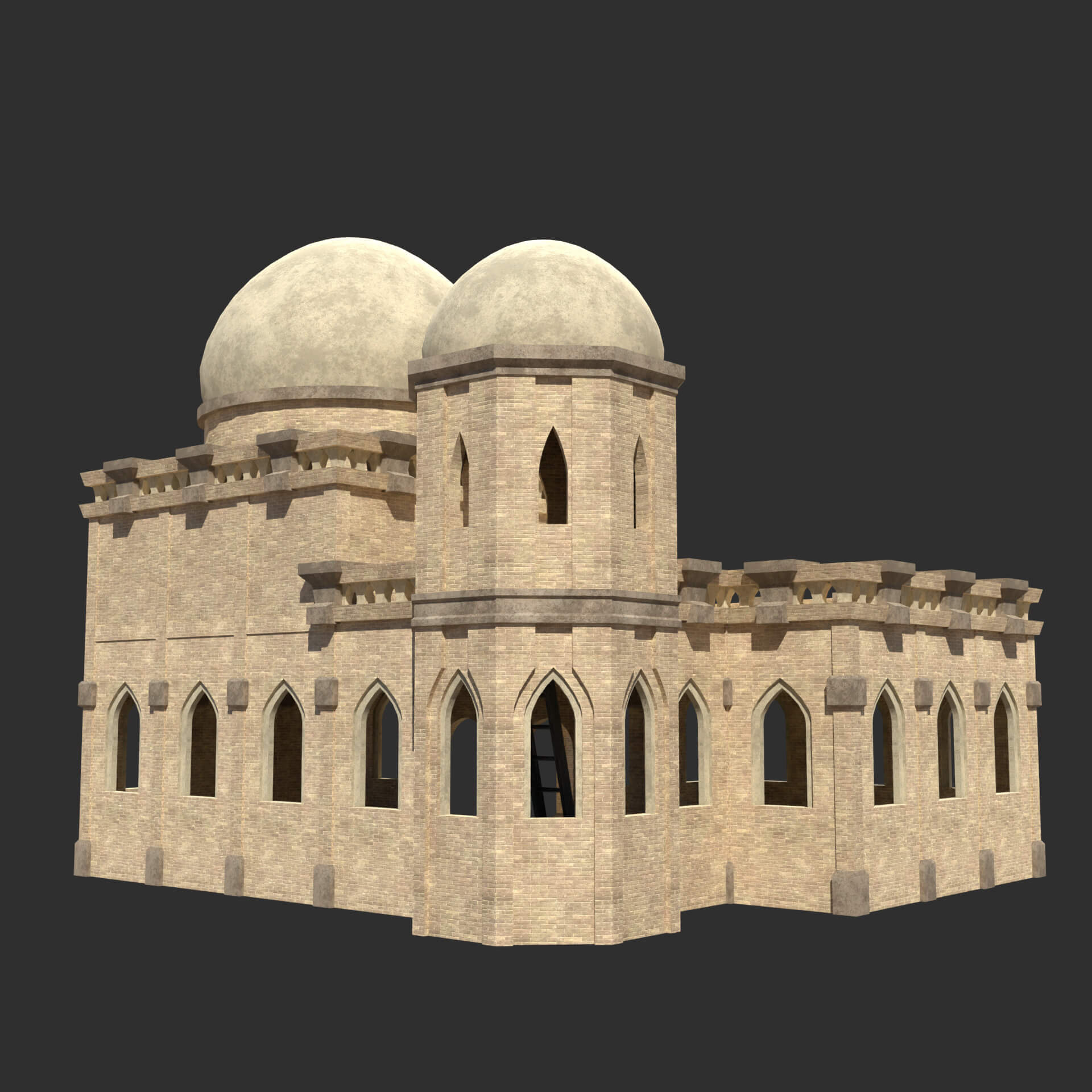 Arab Temple Church Desert Collection - 3D Model by Enterables