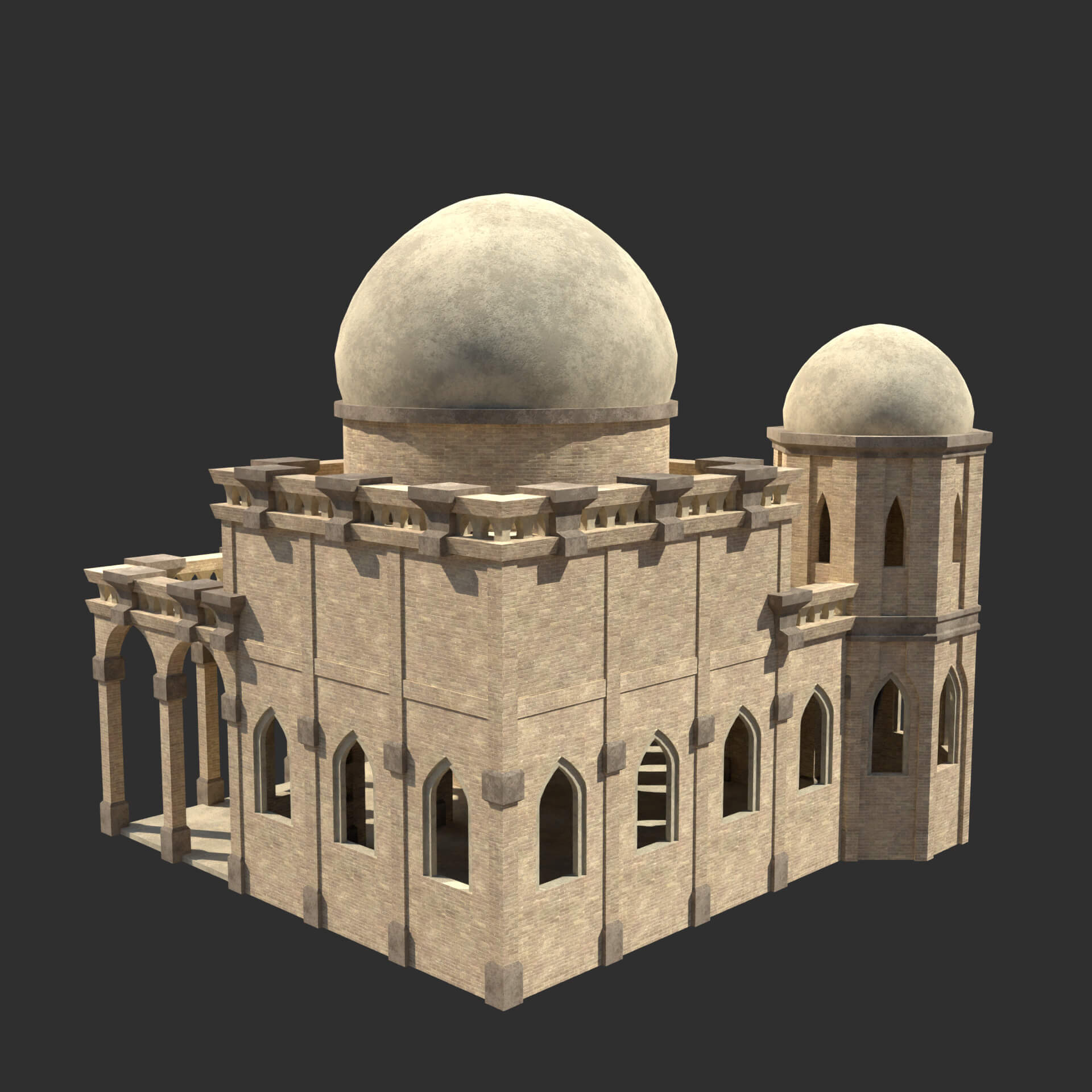 Arab Temple Church Desert Collection - 3D Model by Enterables