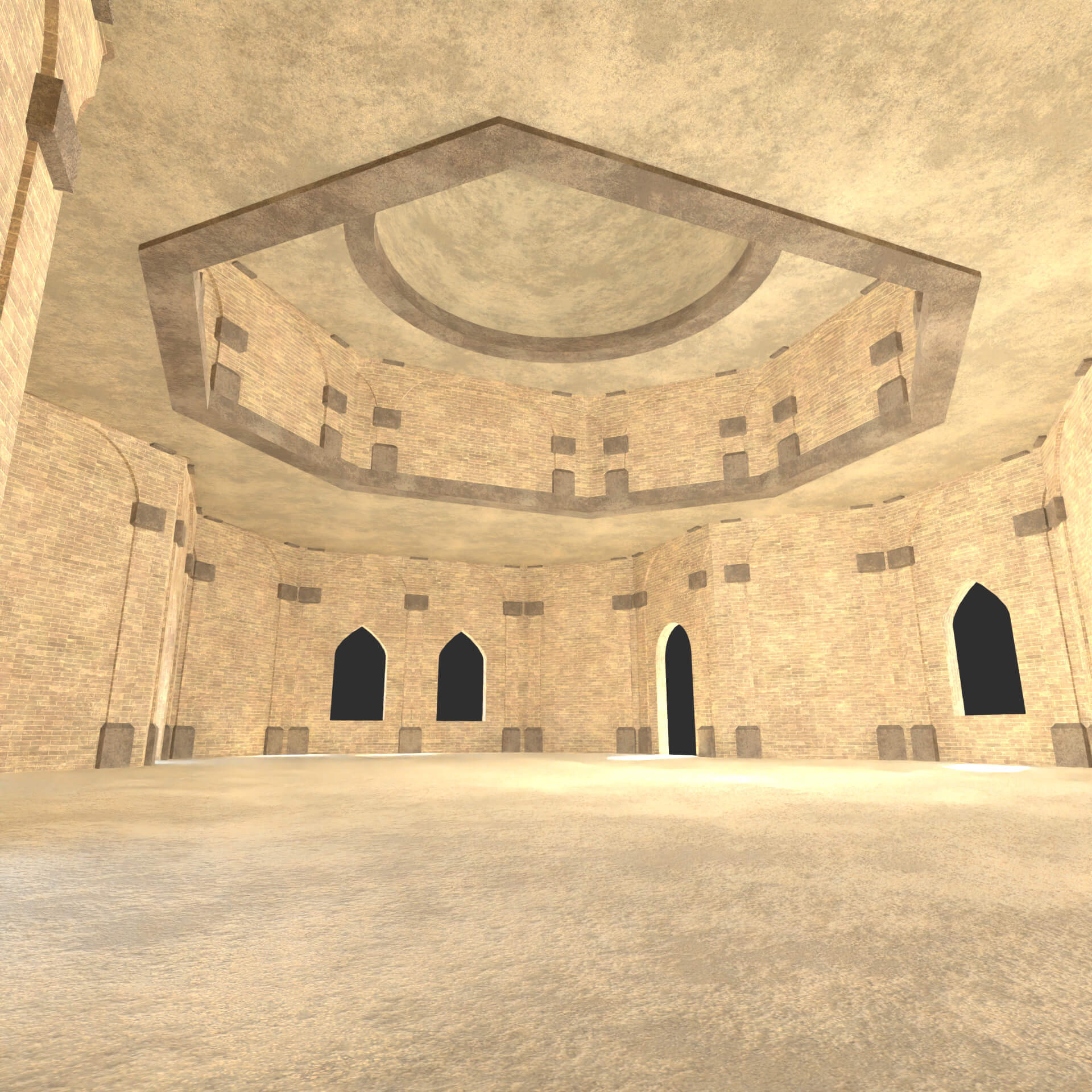 Arab Temple Church Desert Collection - 3D Model by Enterables