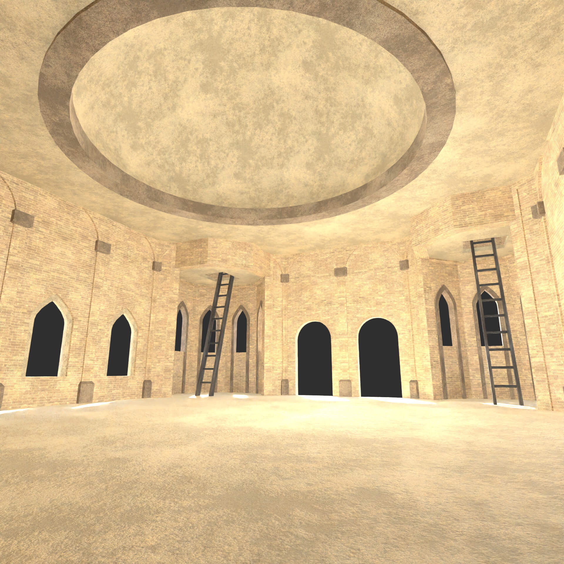 Arab Temple Church Desert Collection - 3D Model by Enterables