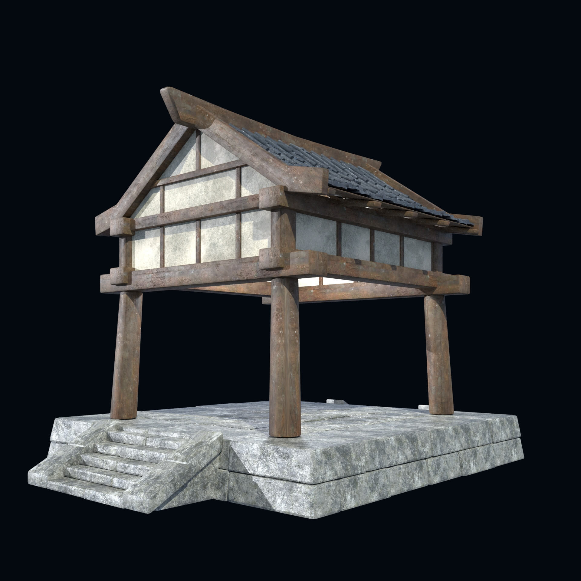 Asian Japan Constructions Structures Collection - 3D Model by Enterables