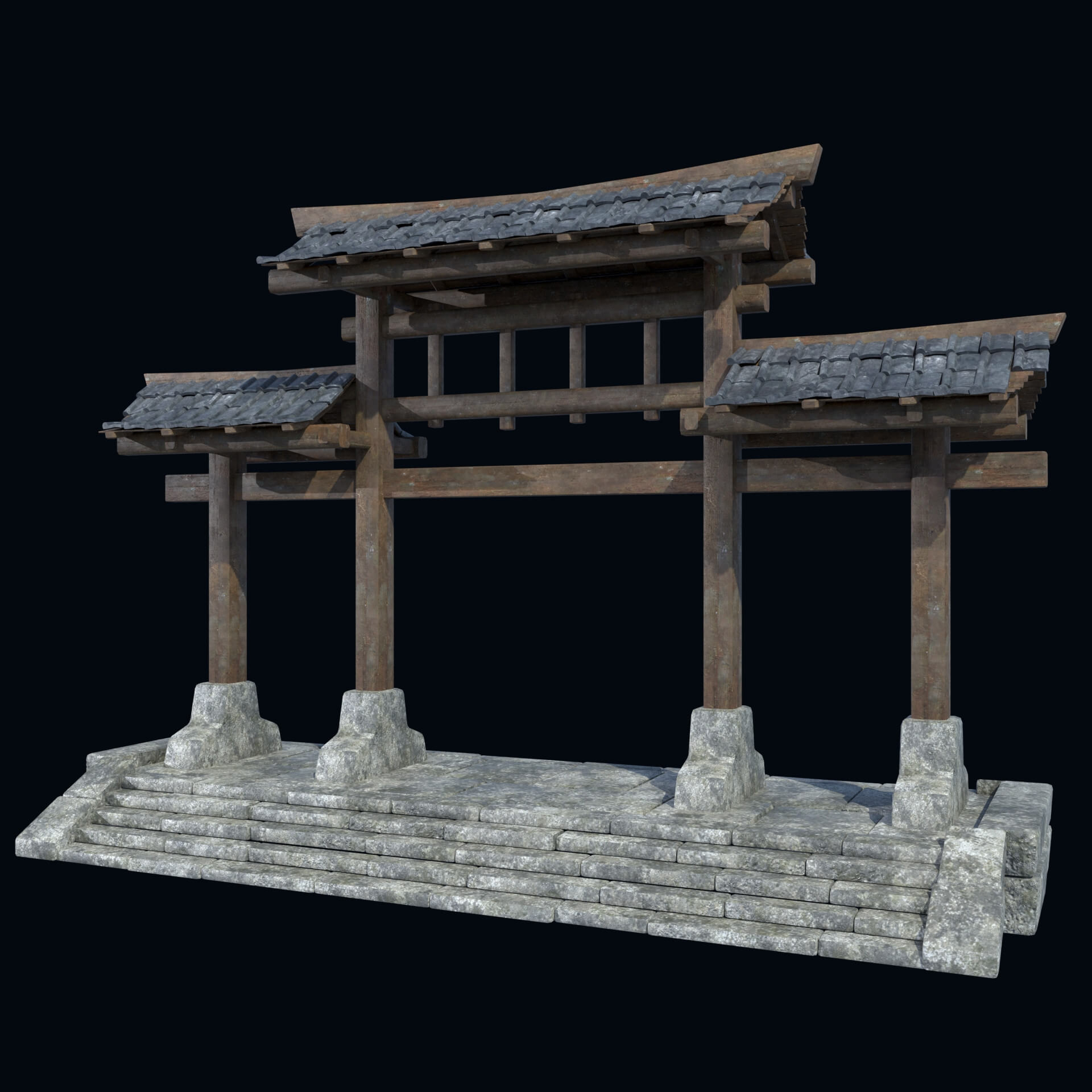 Asian Japan Constructions Structures Collection - 3D Model by Enterables