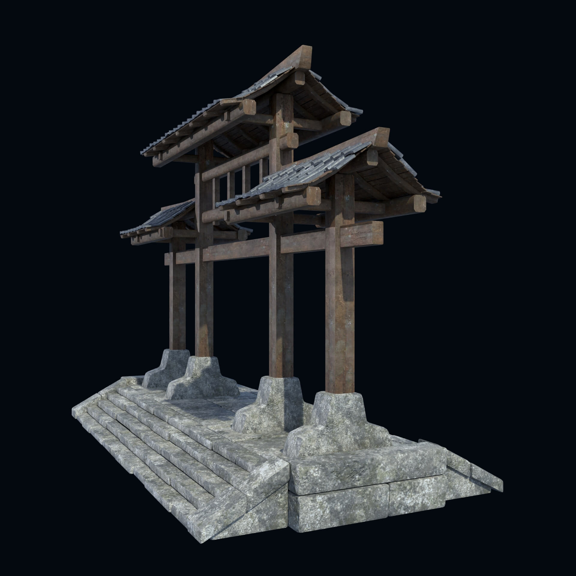 Asian Japan Constructions Structures Collection - 3D Model by Enterables