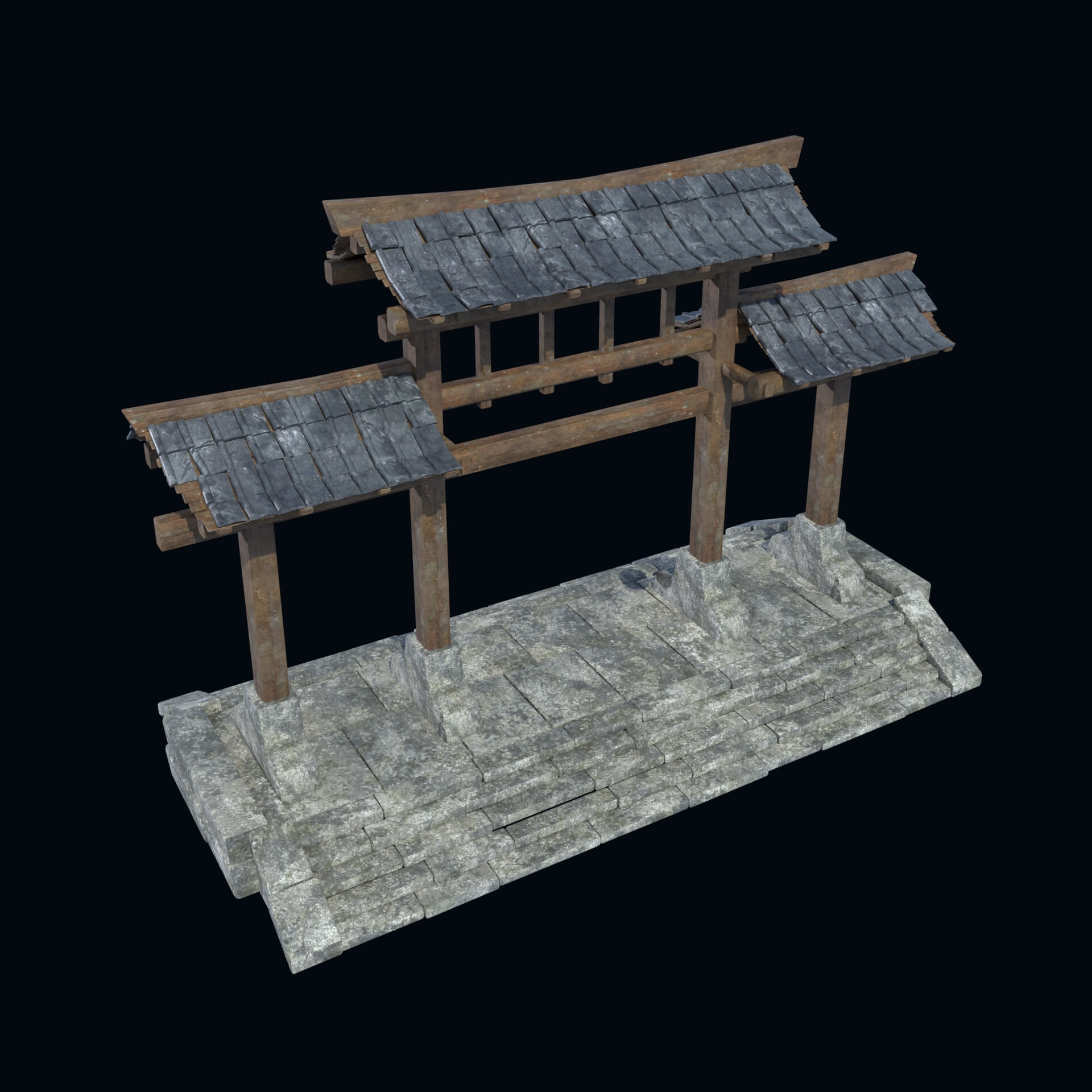Asian Japan Constructions Structures Collection - 3D Model by Enterables