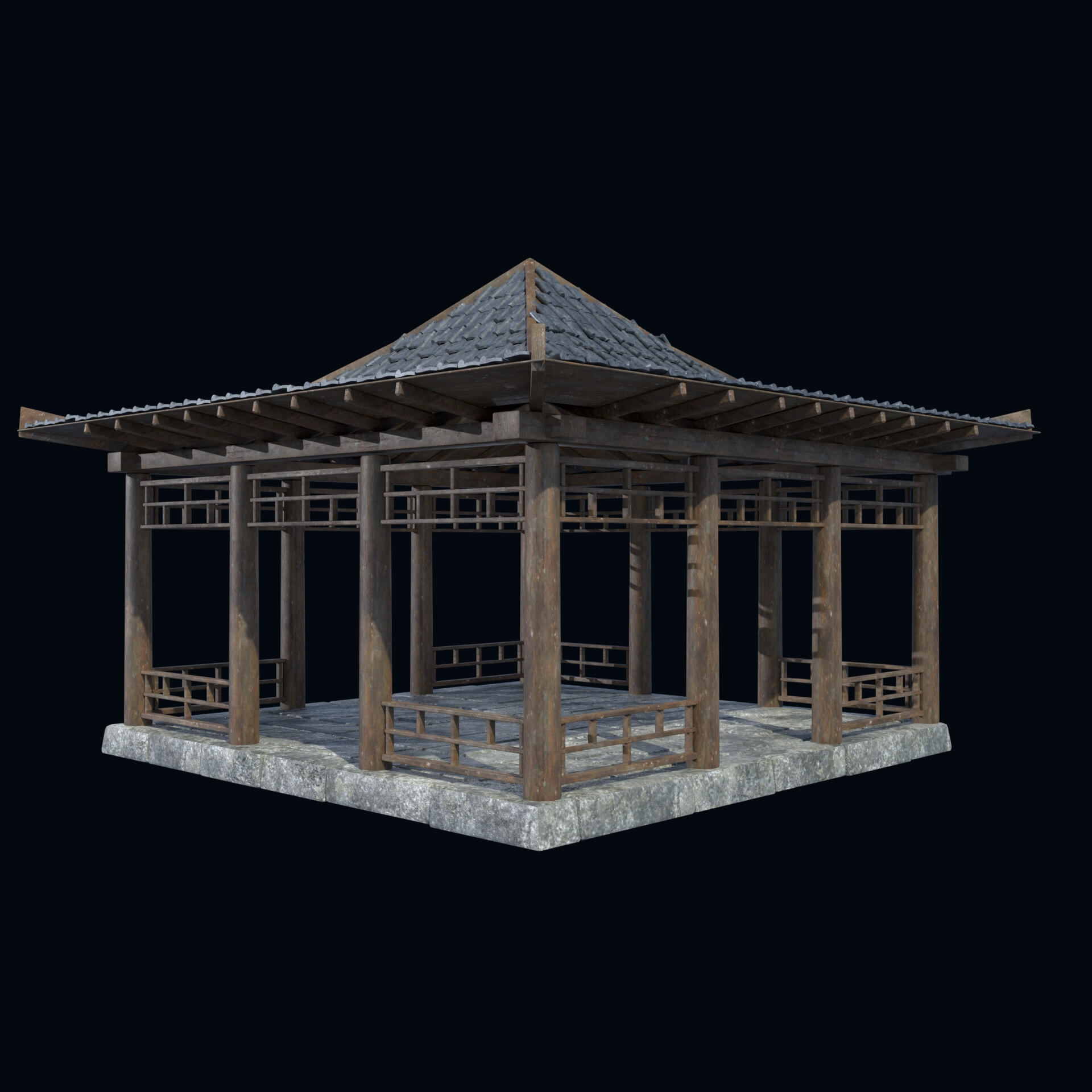 Asian Japan Constructions Structures Collection - 3D Model by Enterables