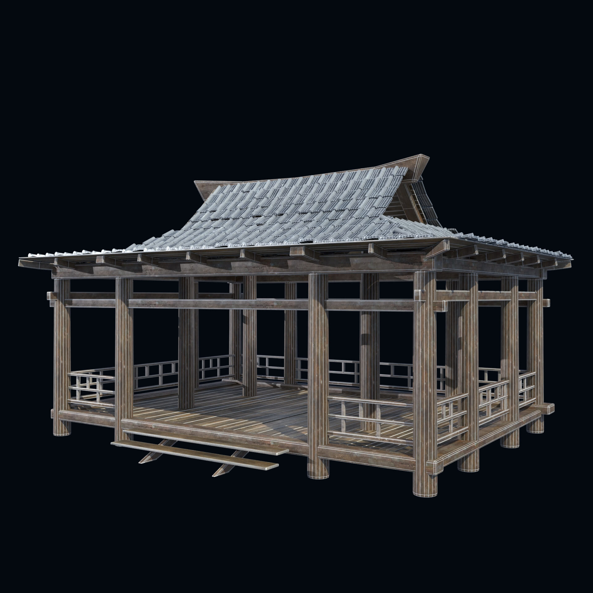 Asian Japan Constructions Structures Collection - 3D Model by Enterables