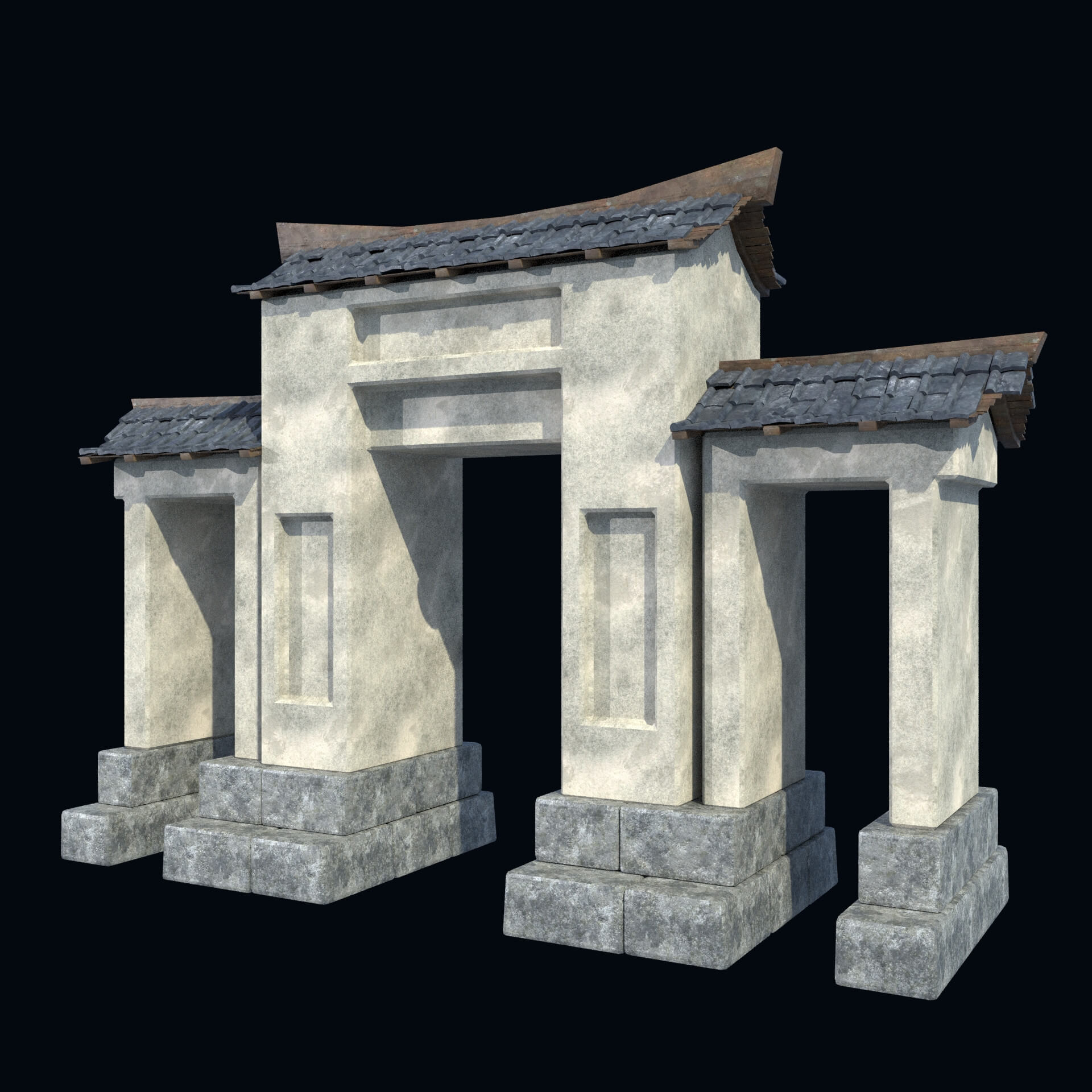 Asian Japan Constructions Structures Collection - 3D Model by Enterables