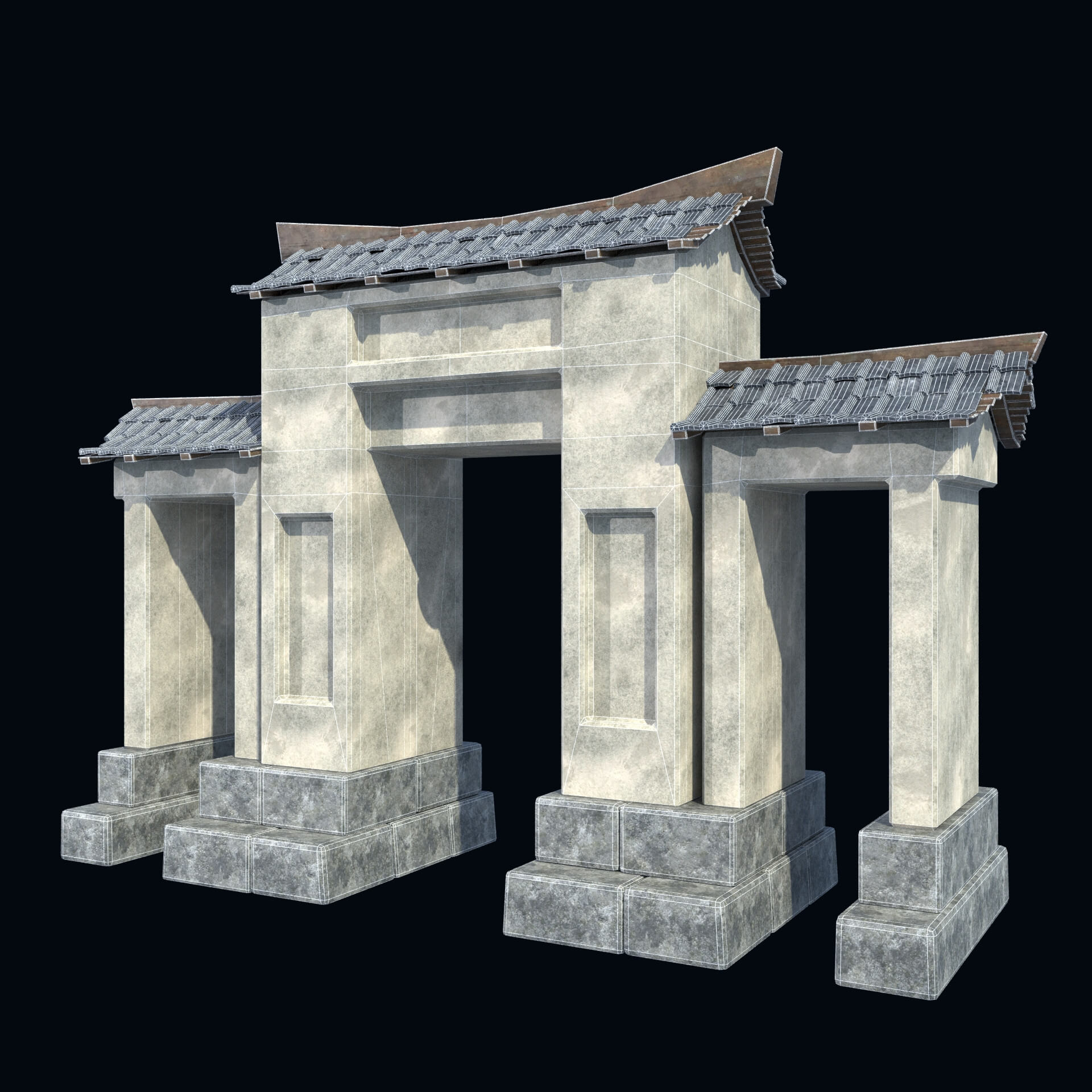 Asian Japan Constructions Structures Collection - 3D Model by Enterables