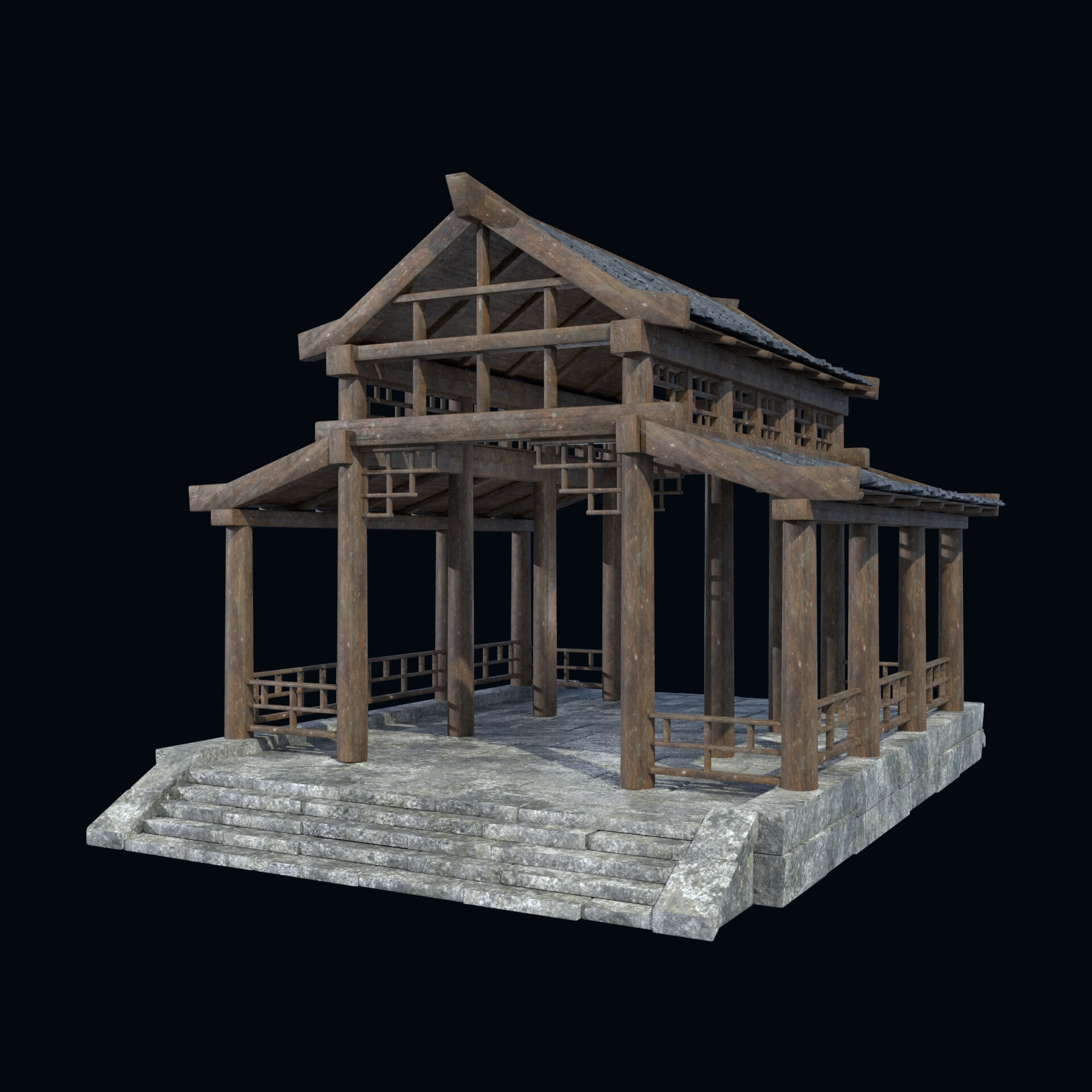 Asian Japan Constructions Structures Collection - 3D Model by Enterables