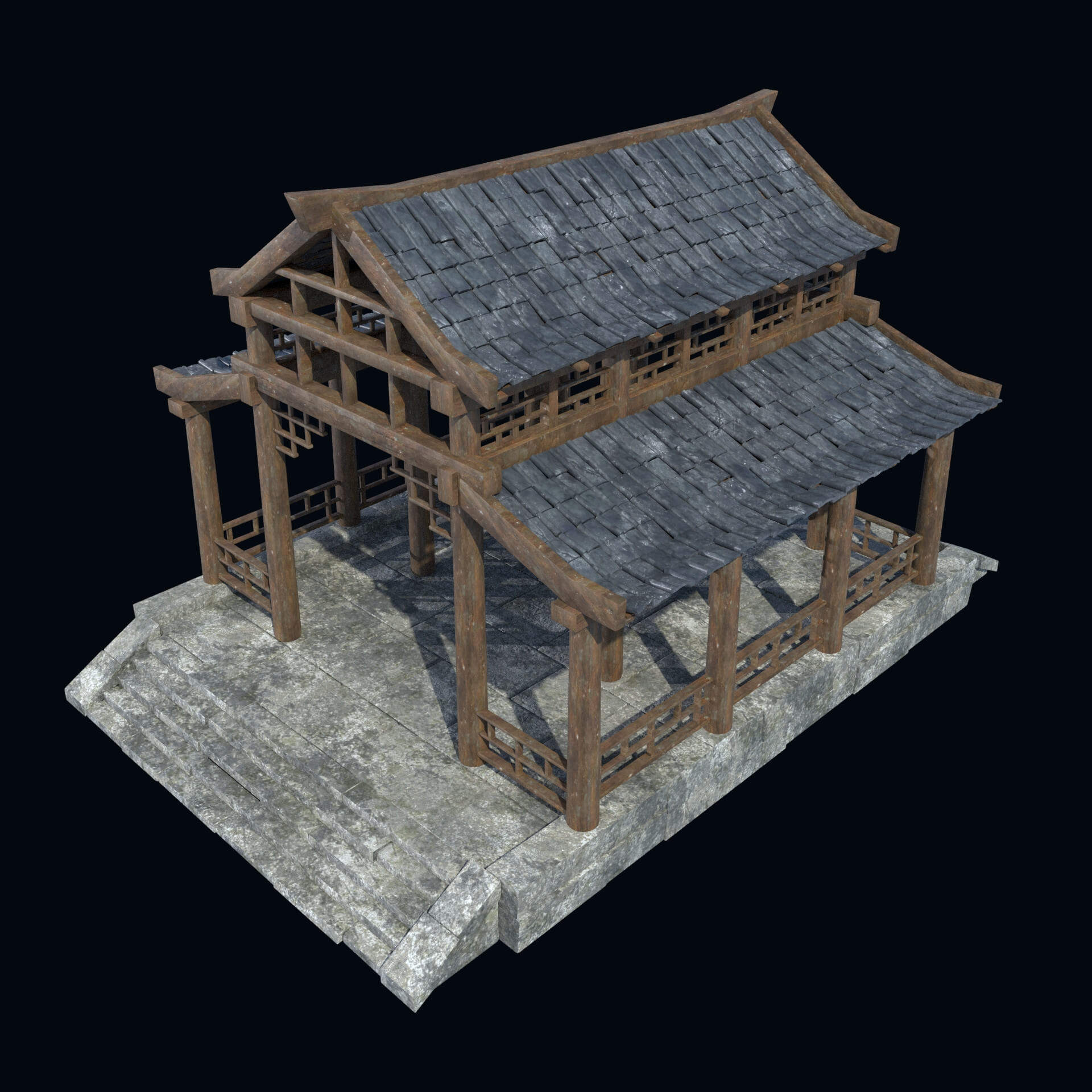 Asian Japan Constructions Structures Collection - 3D Model by Enterables