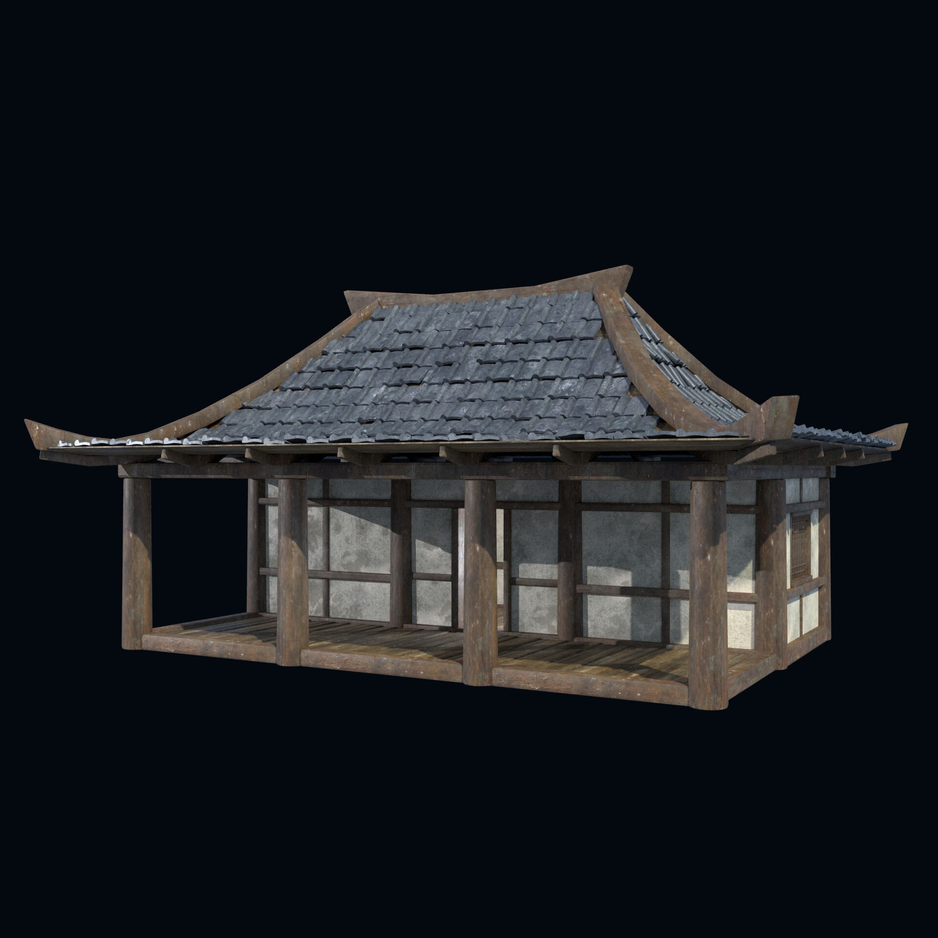 Asian Japan House Building Collection - 3D Model by Enterables