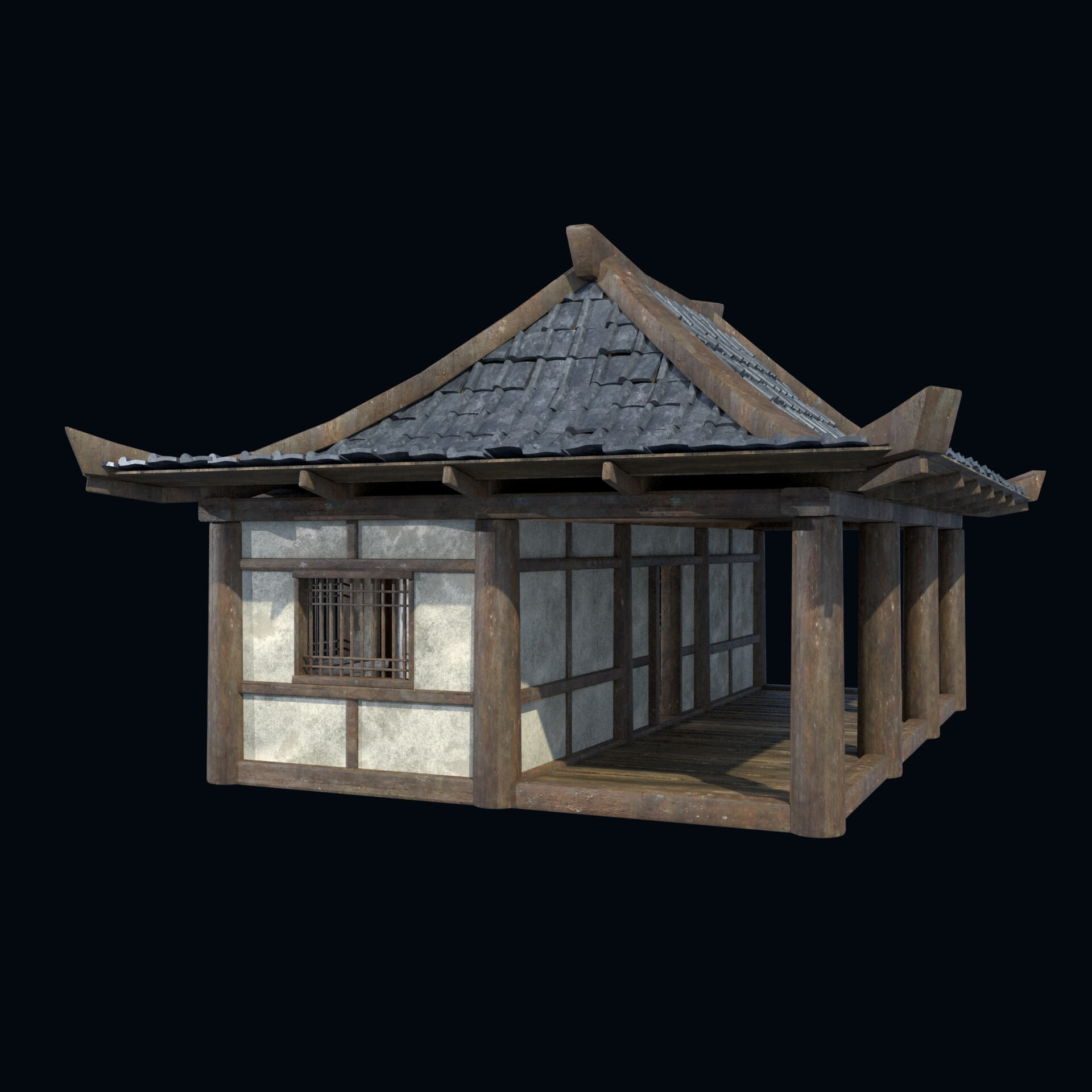 Asian Japan House Building Collection - 3D Model by Enterables
