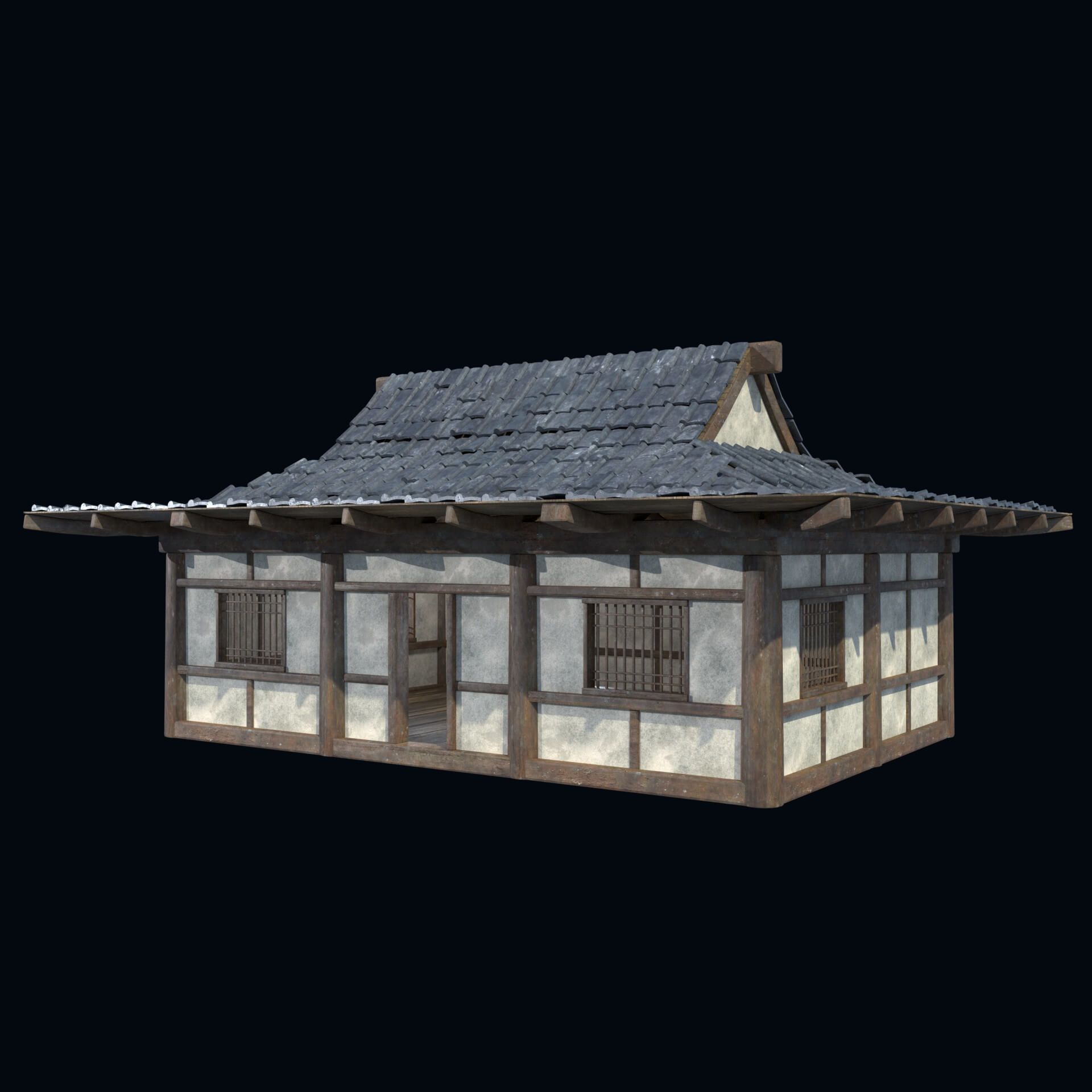 Asian Japan House Building Collection - 3D Model by Enterables