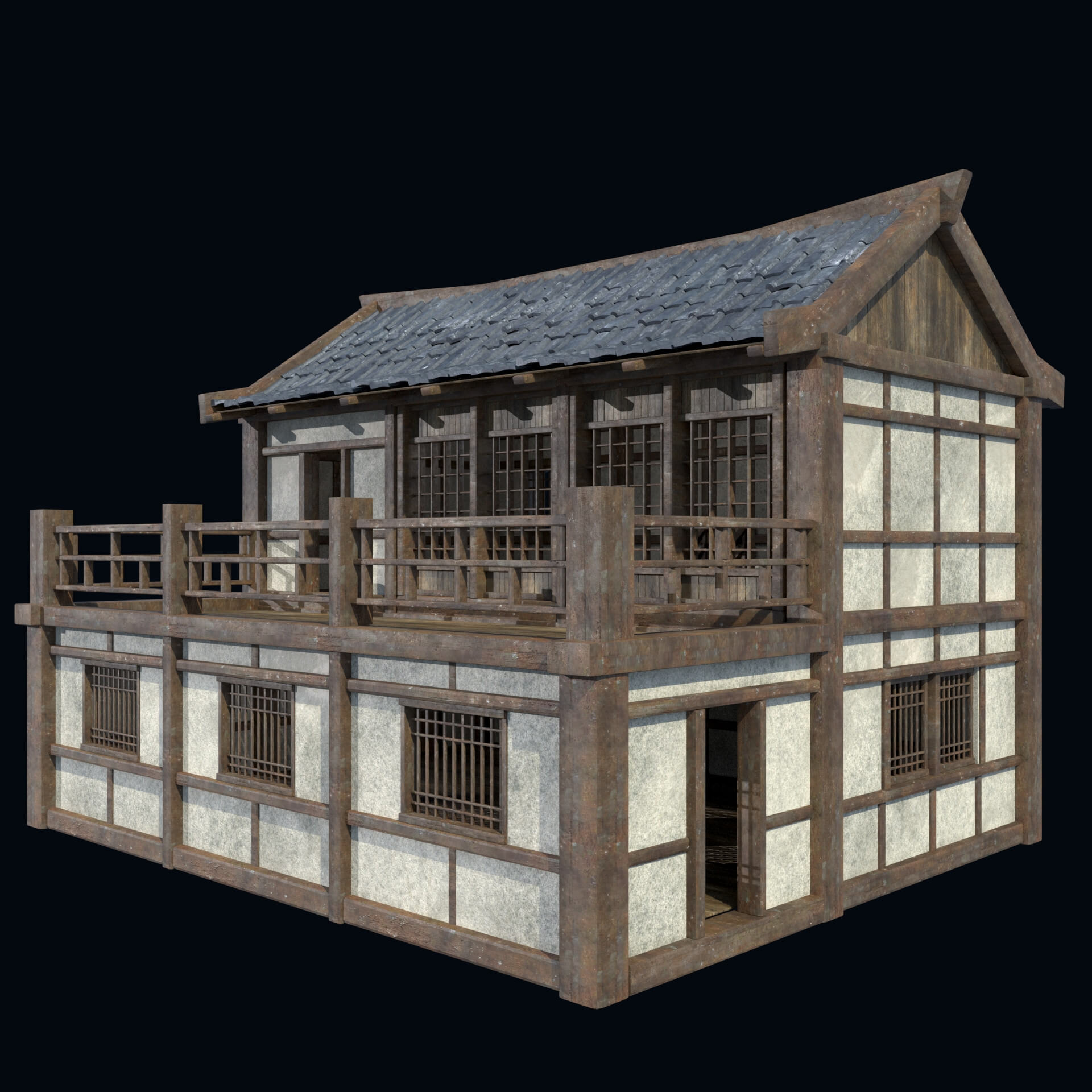 Asian Japan Industrial Building Collection - 3D Model by Enterables