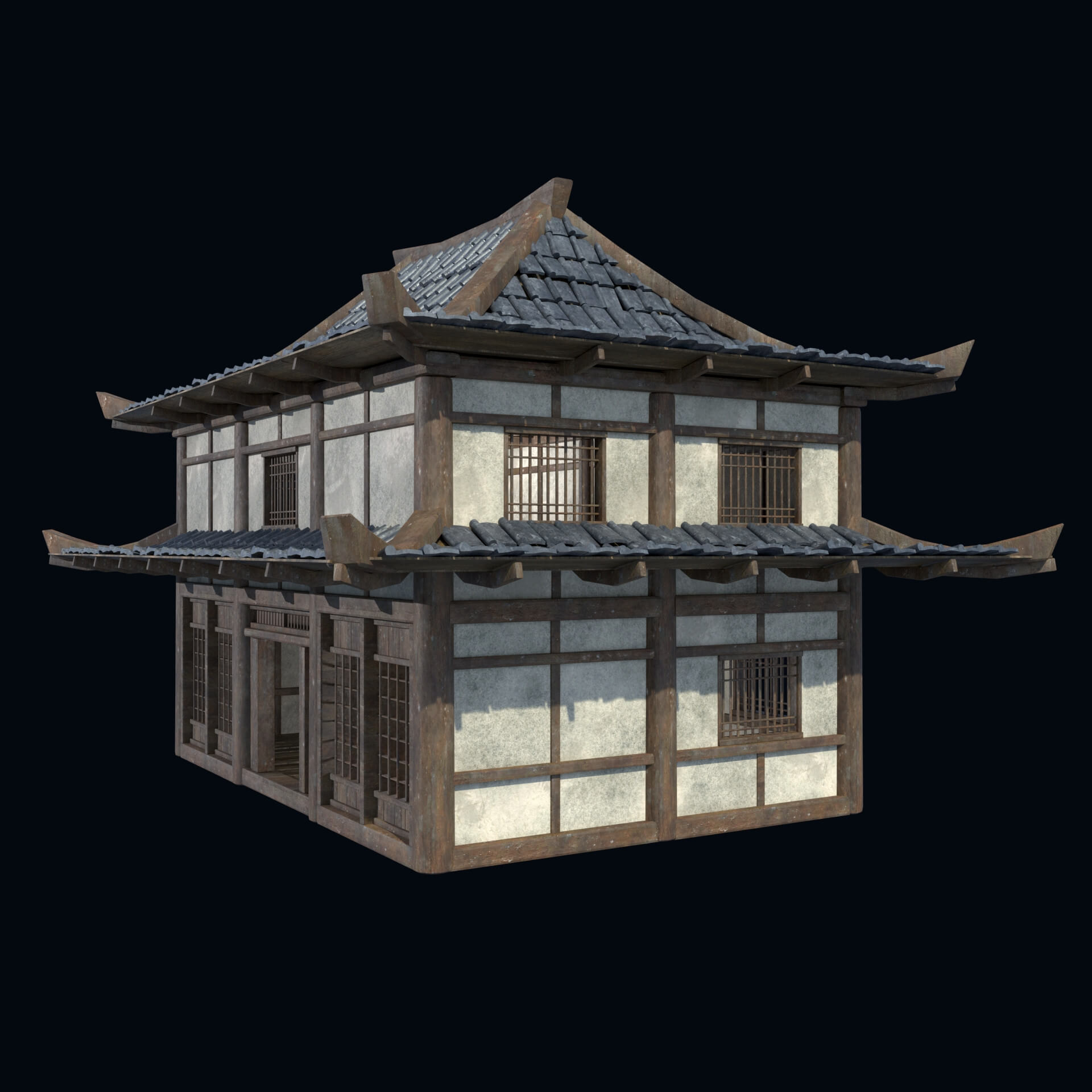 Asian Japan Industrial Building Collection - 3D Model by Enterables