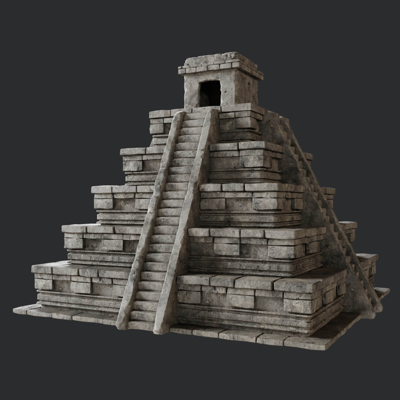 Aztec Maya Inca Pyramid Temple Collection - 3D Model by Enterables