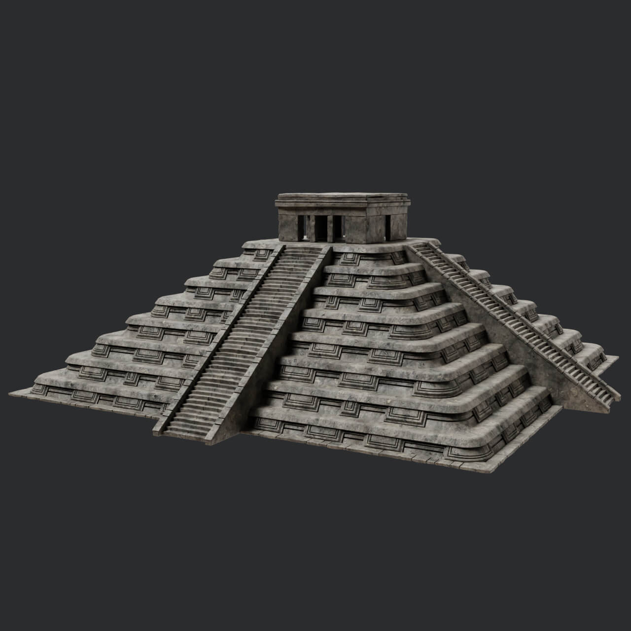 Aztec Maya Inca Pyramid Temple Collection - 3D Model by Enterables