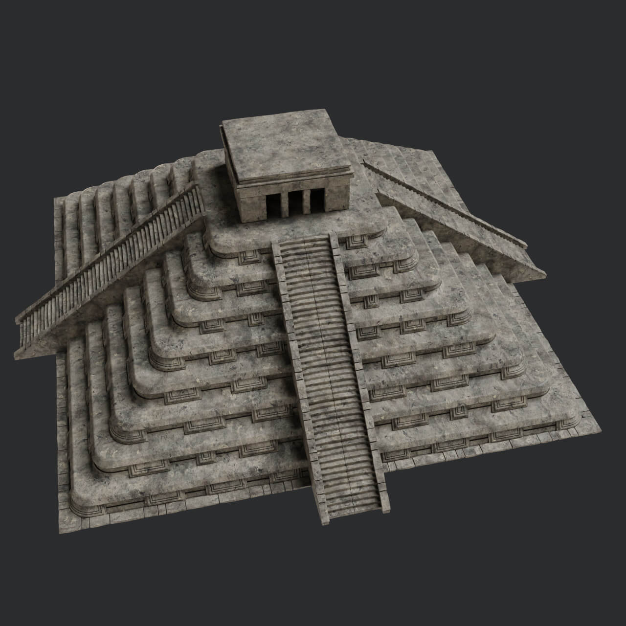 Aztec Maya Inca Pyramid Temple Collection - 3D Model by Enterables