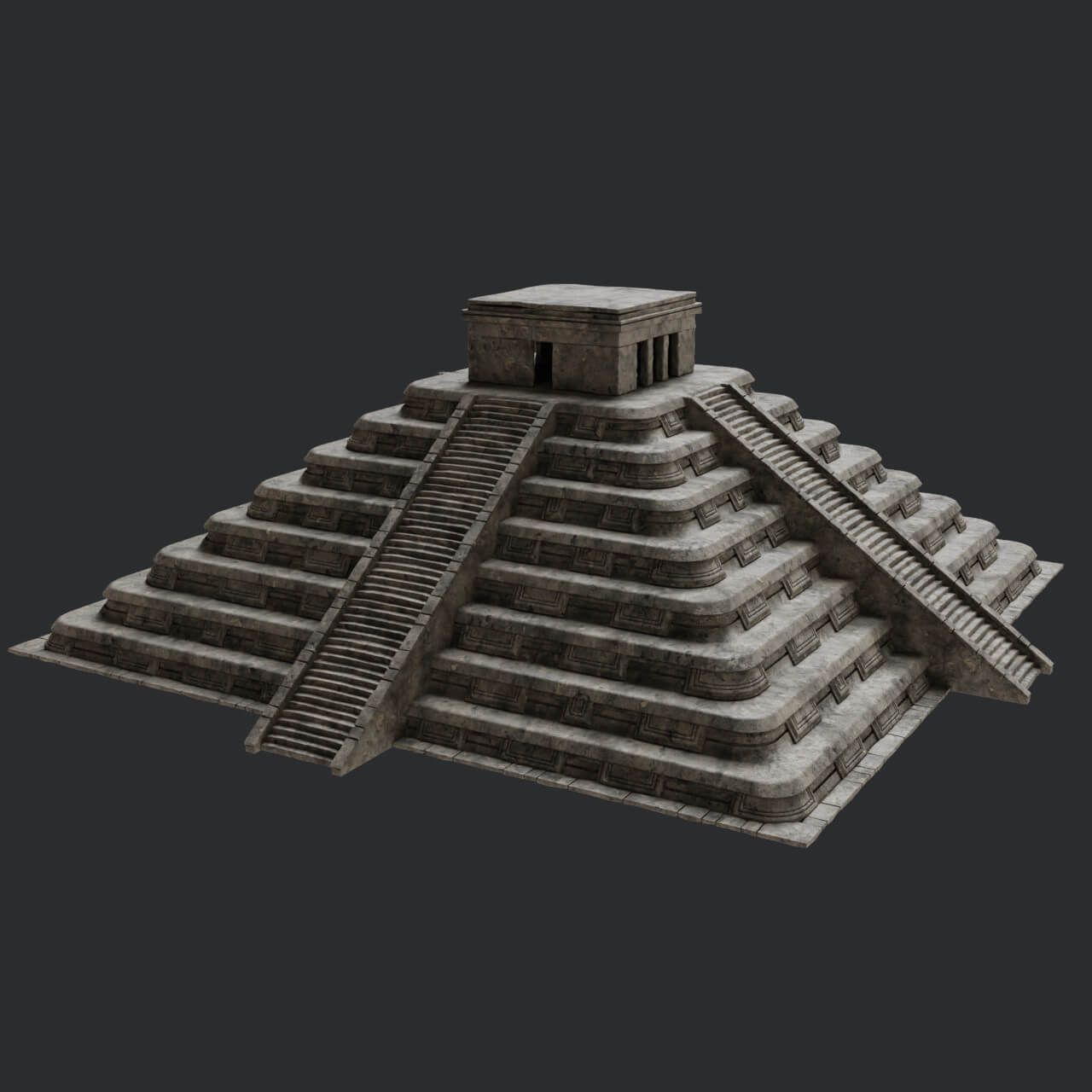 Aztec Maya Inca Pyramid Temple Collection - 3D Model by Enterables