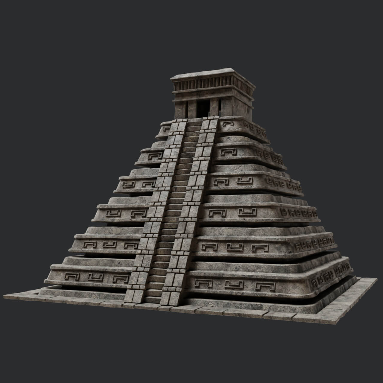 Aztec Maya Inca Pyramid Temple Collection - 3D Model by Enterables