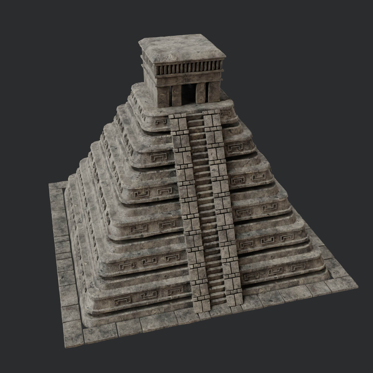Aztec Maya Inca Pyramid Temple Collection - 3D Model by Enterables