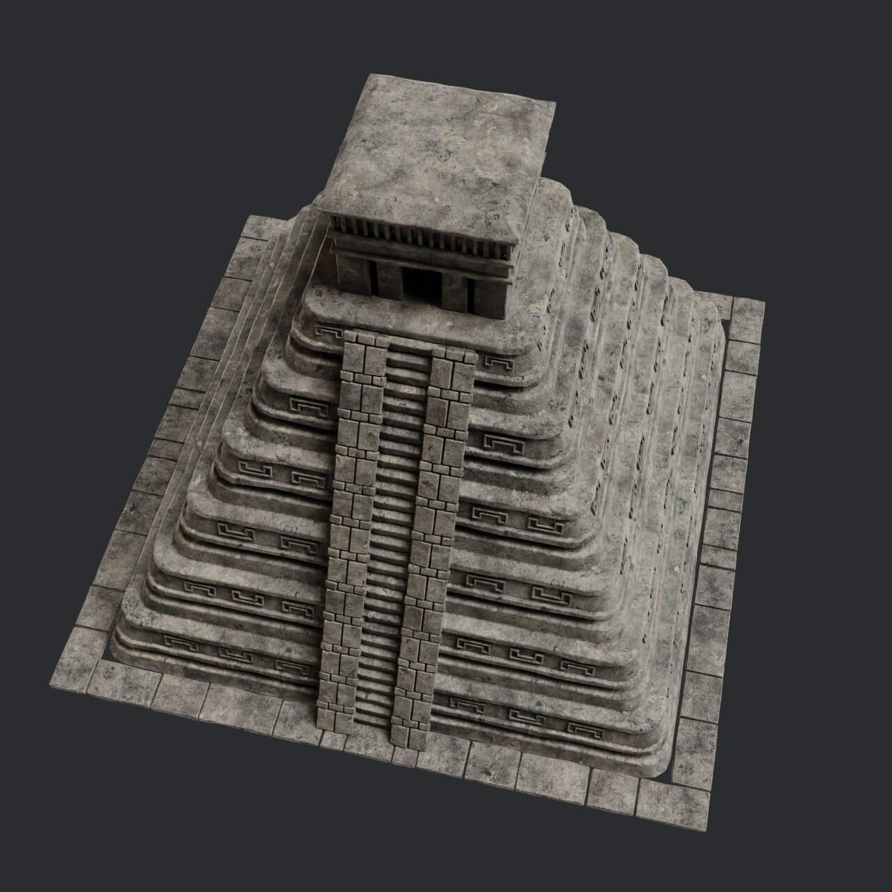 Aztec Maya Inca Pyramid Temple Collection - 3D Model by Enterables