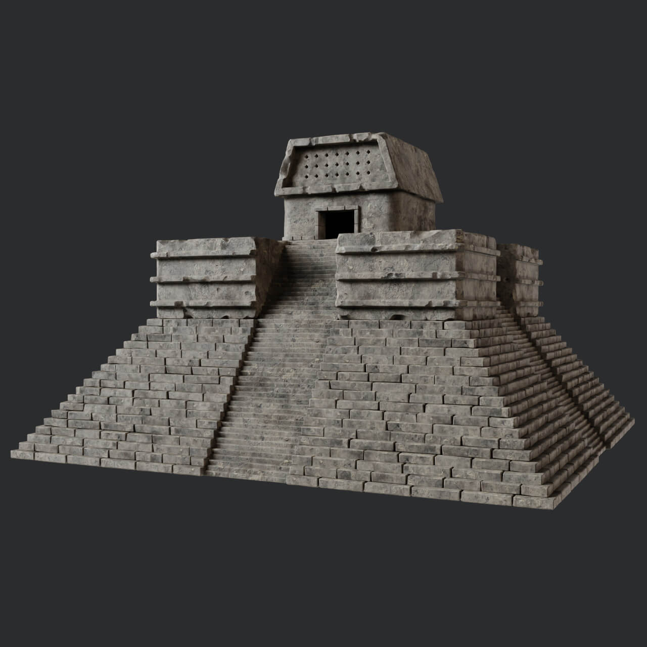 Aztec Maya Inca Pyramid Temple Collection - 3D Model by Enterables