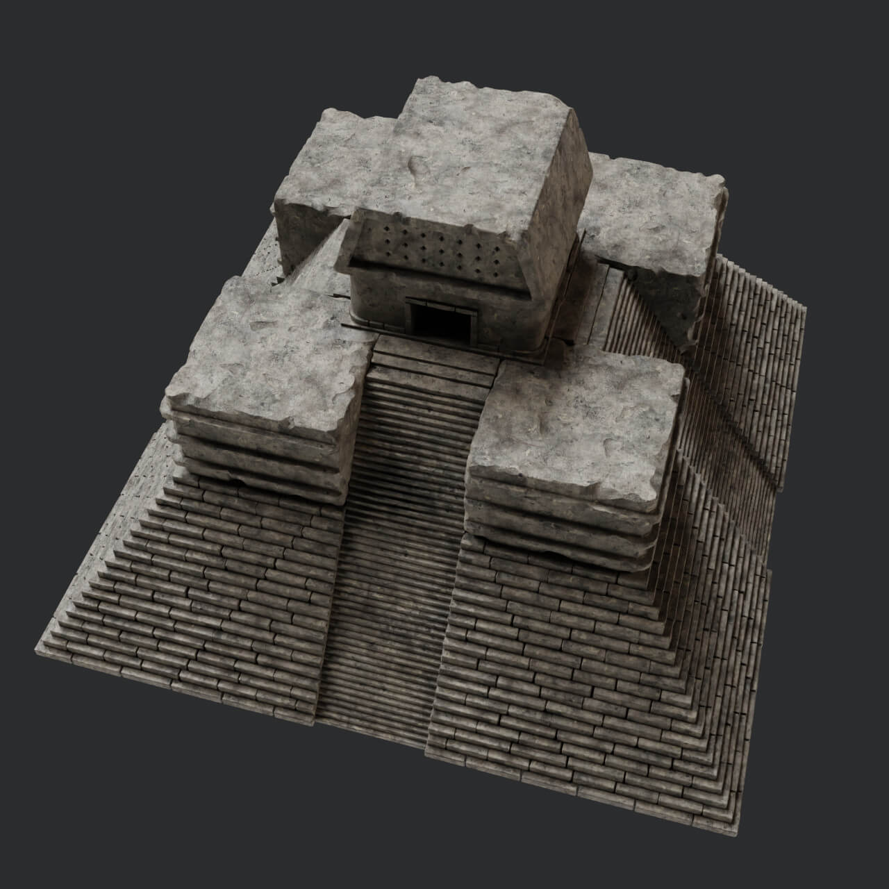 Aztec Maya Inca Pyramid Temple Collection - 3D Model by Enterables
