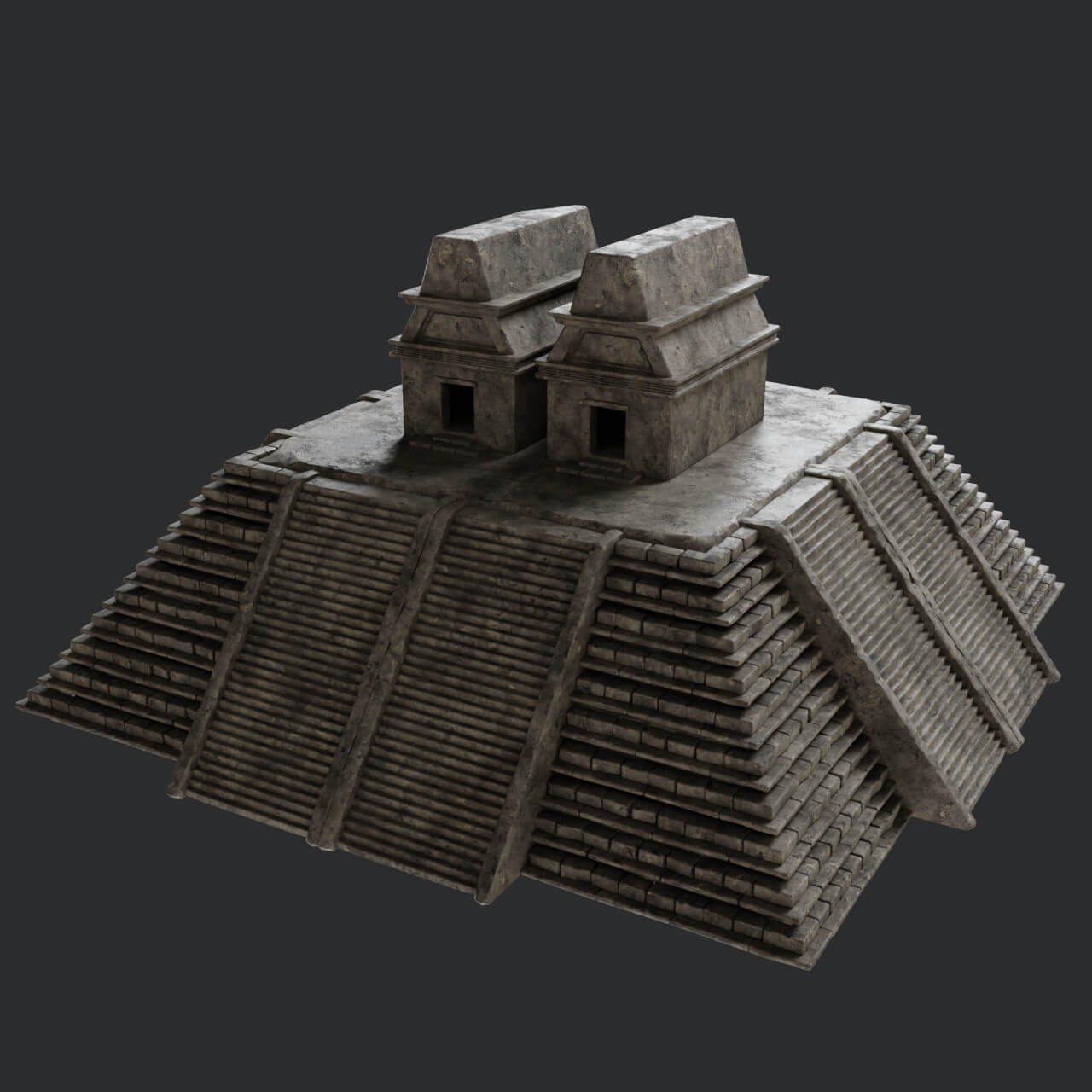 Aztec Maya Inca Pyramid Temple Collection - 3D Model by Enterables