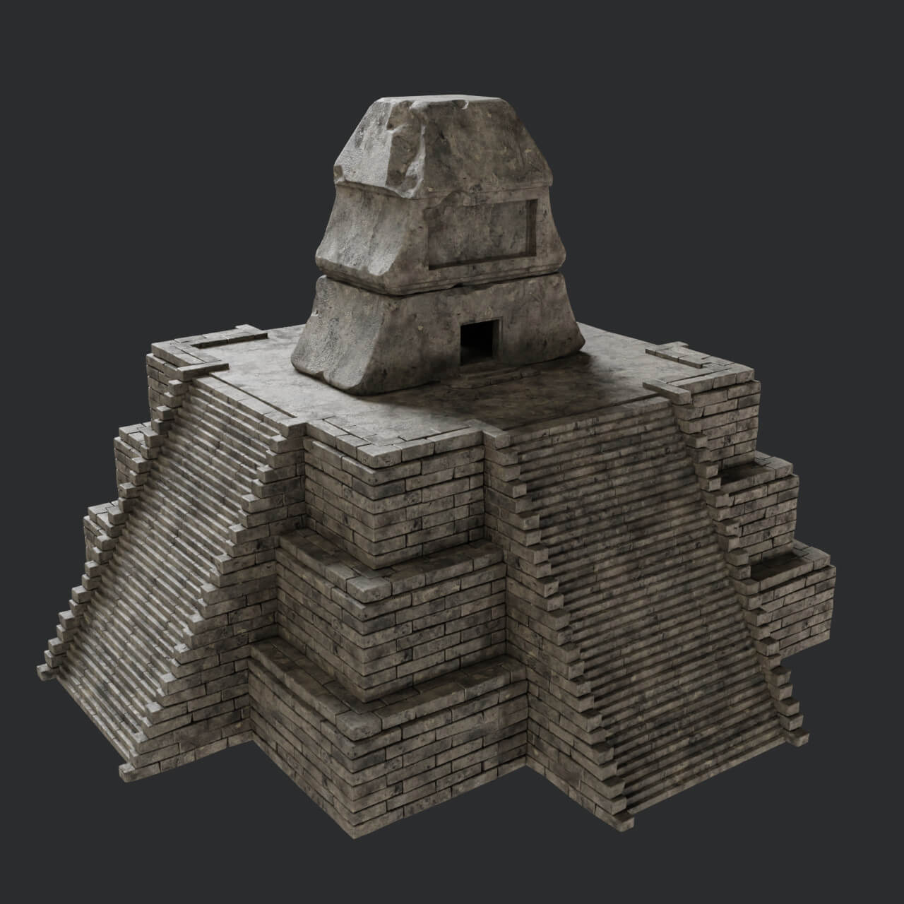 Aztec Maya Inca Pyramid Temple Collection - 3D Model by Enterables