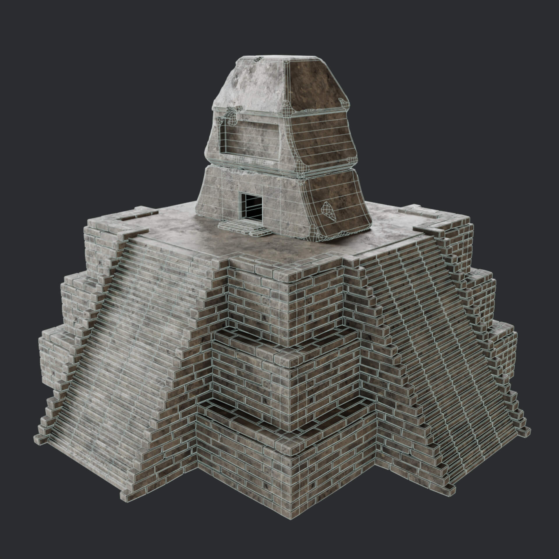 Aztec Maya Inca Pyramid Temple Collection - 3D Model by Enterables